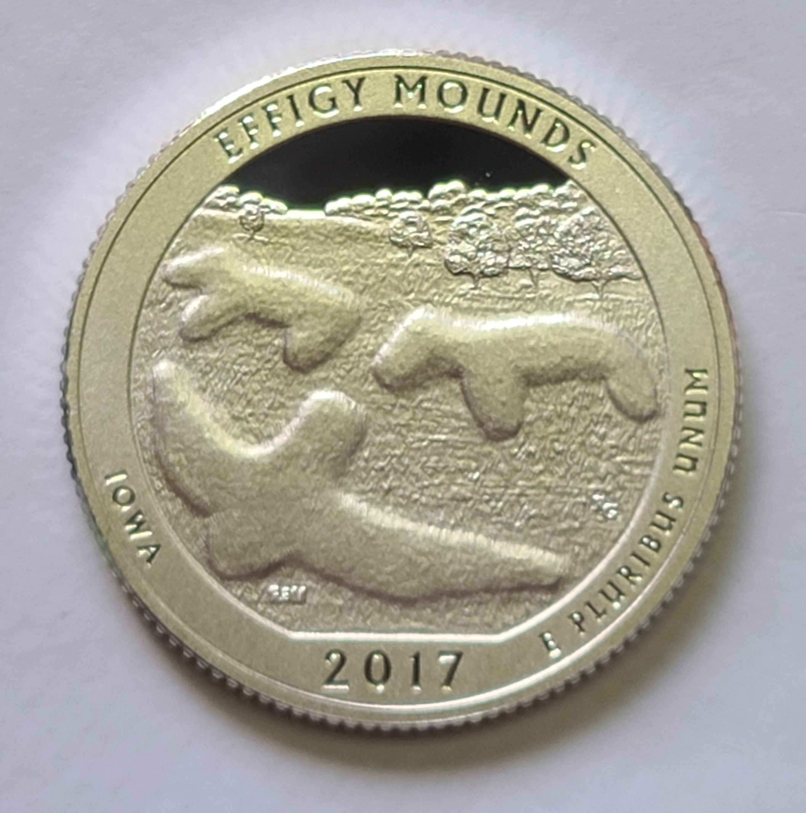 2017-S Iowa-Effigy Mounds SILVER Proof-65 (GEM) National Parks Quarter ...