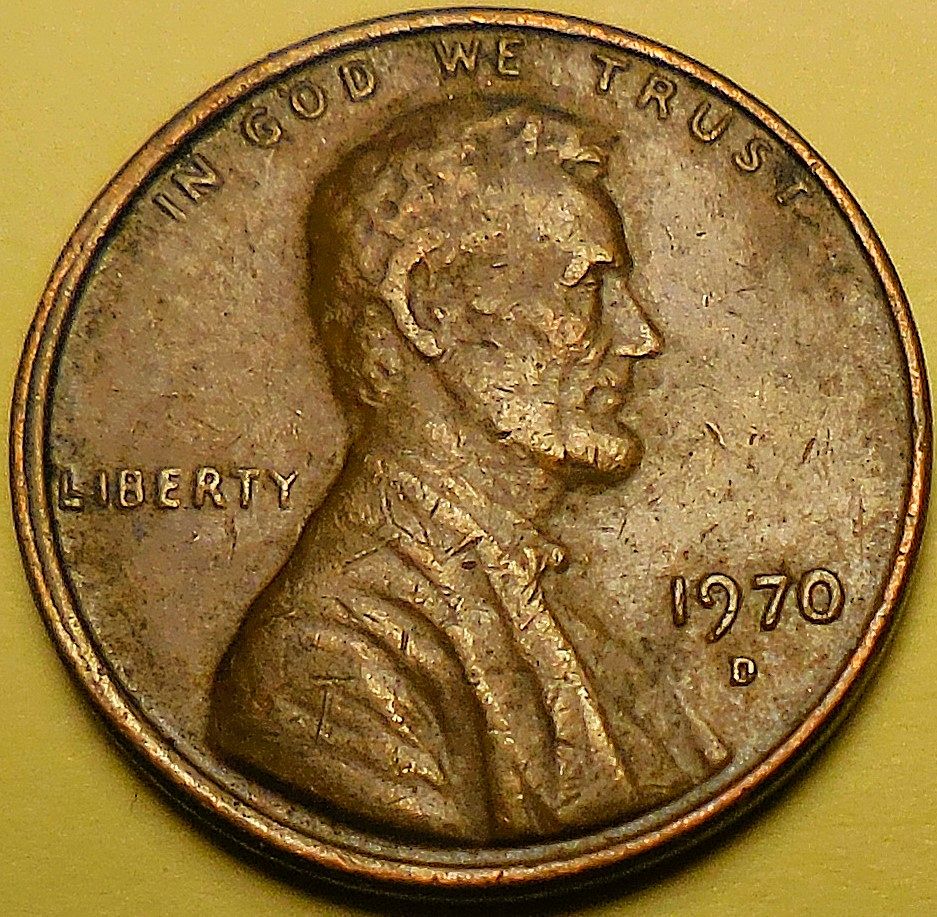 1970-D Lincoln Memorial Cent Error Coin - For Sale, Buy Now Online ...