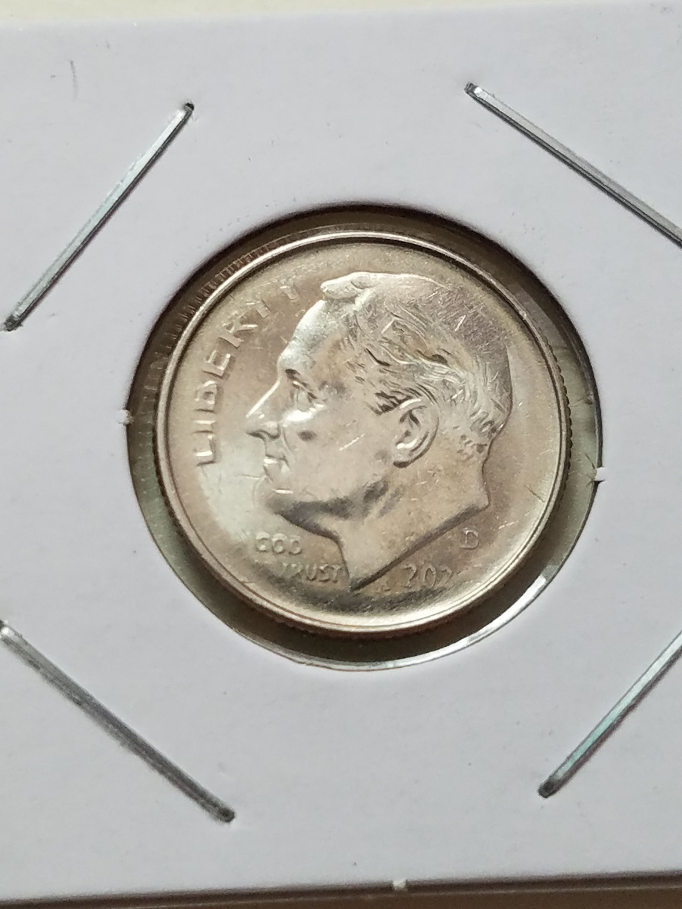 2023 D Roosevelt Dime Weak Strike Through Grease Die Error - For Sale ...