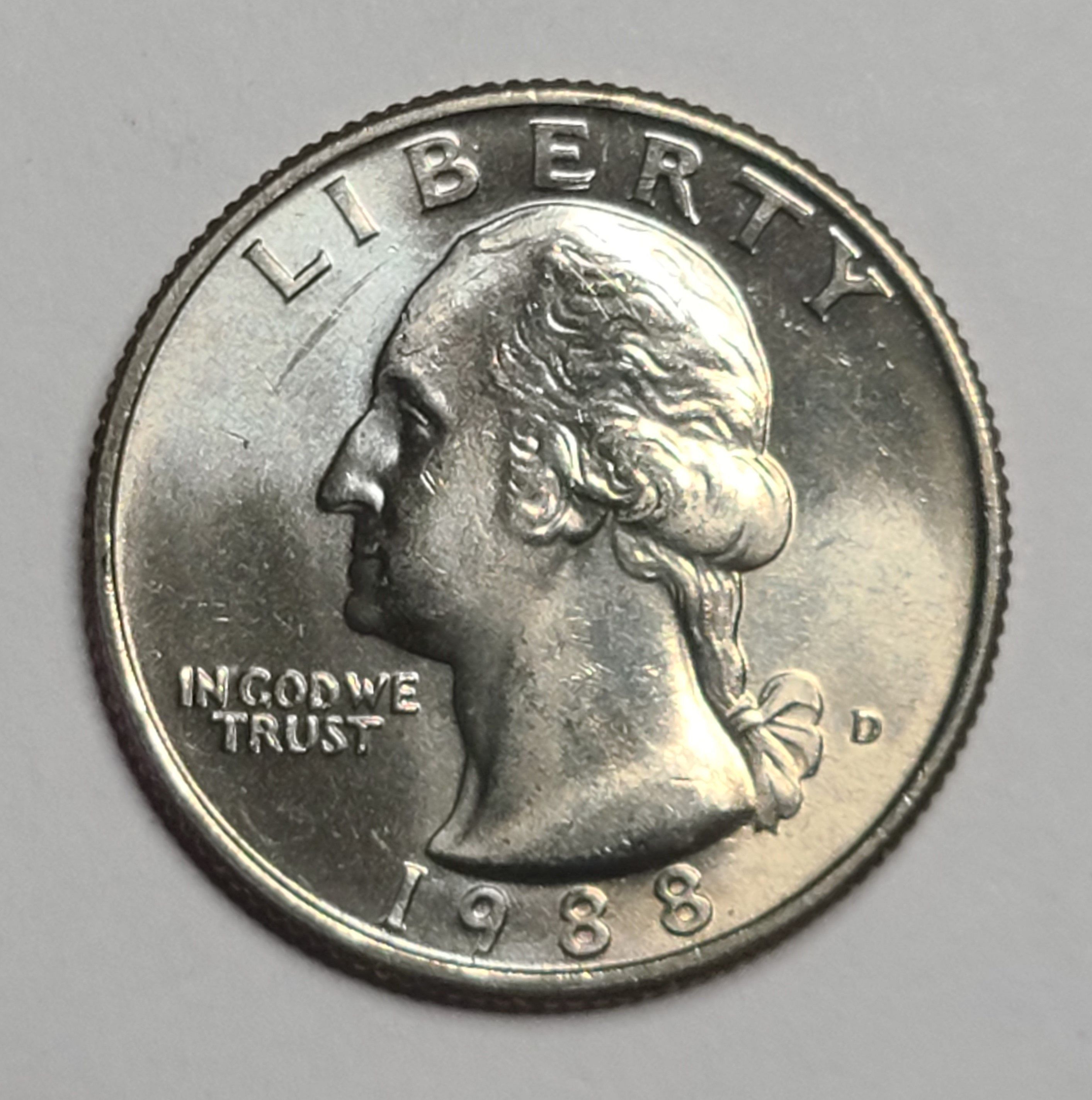 1988-D Washington Quarter MS-64 (Near Gem) - For Sale, Buy Now Online ...