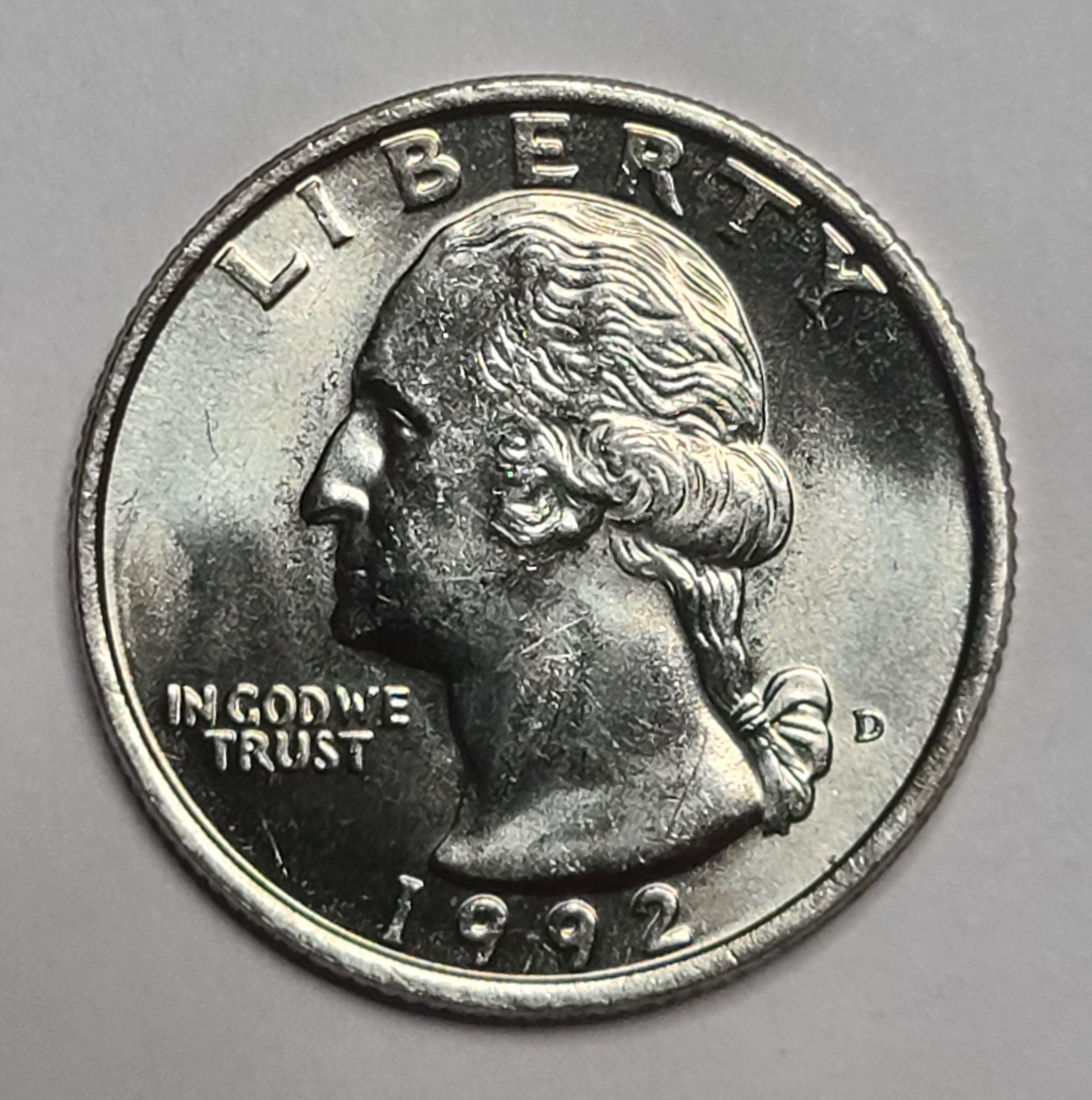 1992-D Washington Quarter MS-64 (Near Gem) - For Sale, Buy Now Online ...