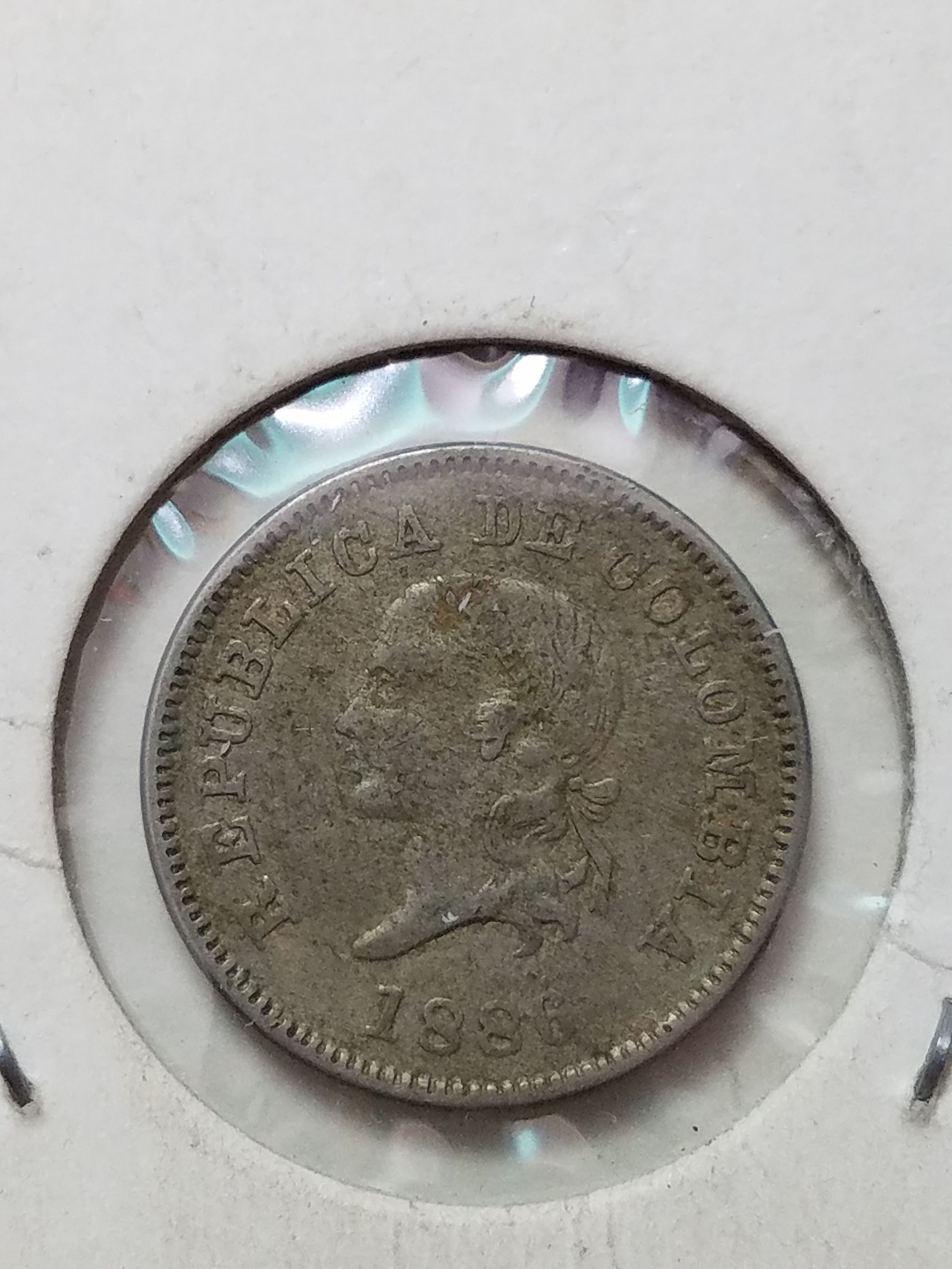 1886 Columbia 5 Centavos Cents Large Top - For Sale, Buy Now Online ...