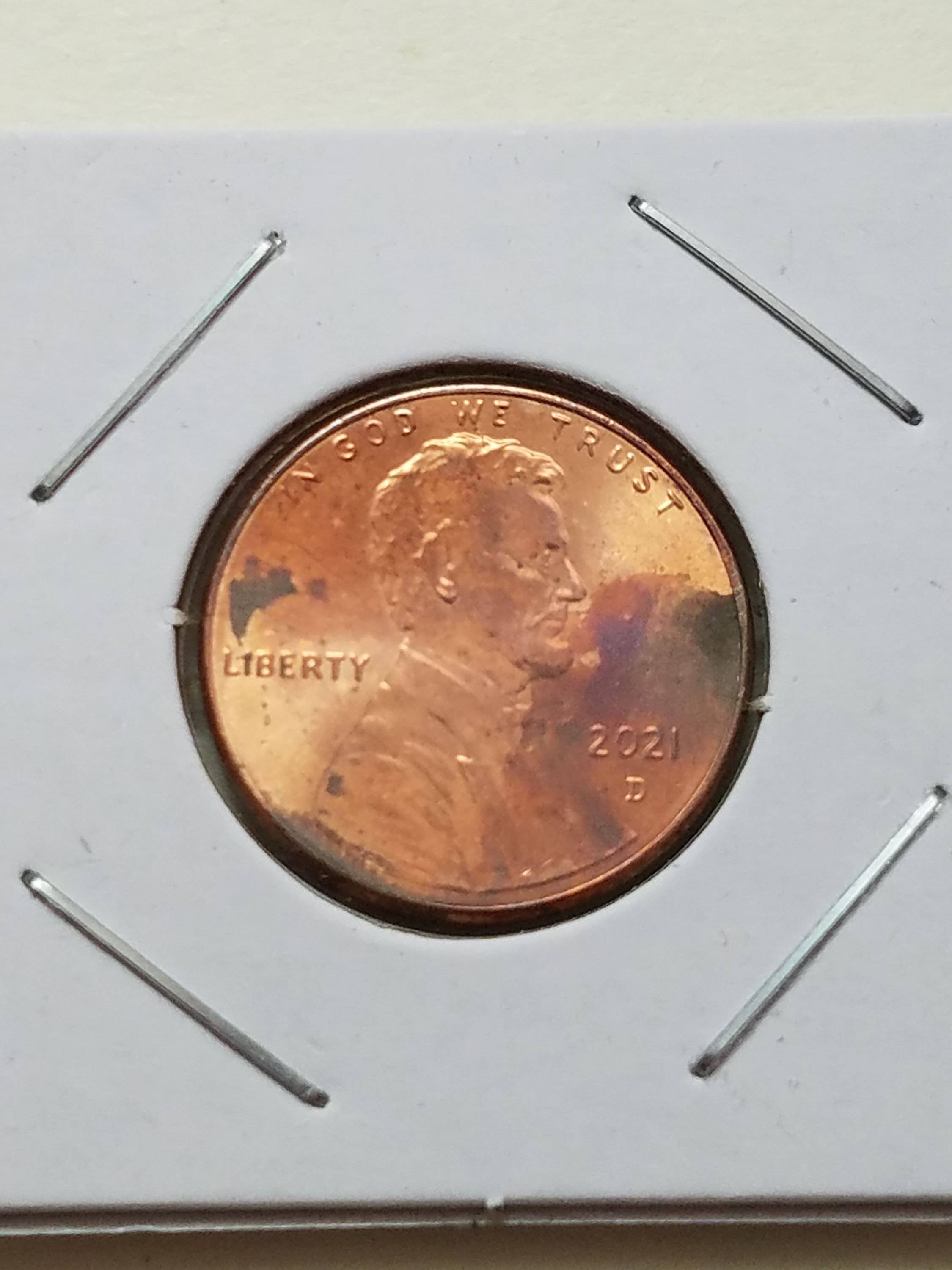 2021 D Lincoln Shield Penny Cent SPIKED HEAD Die Break Error - For Sale ...