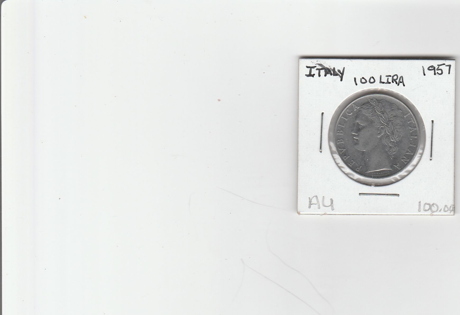 1957 SPAIN 100 LIRA - For Sale, Buy Now Online - Item #827422