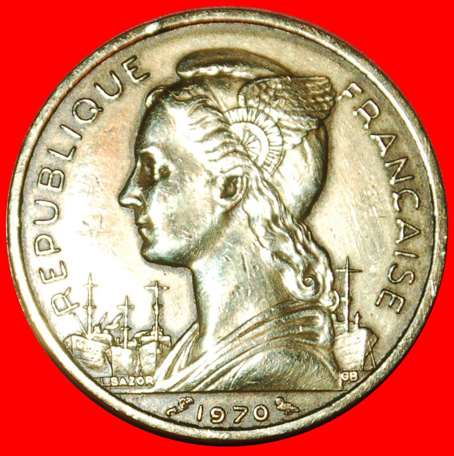 FRANCE (1969-1973): REUNION ★ 20 FRANCS 1970 SHIPS! RARE! - For Sale ...