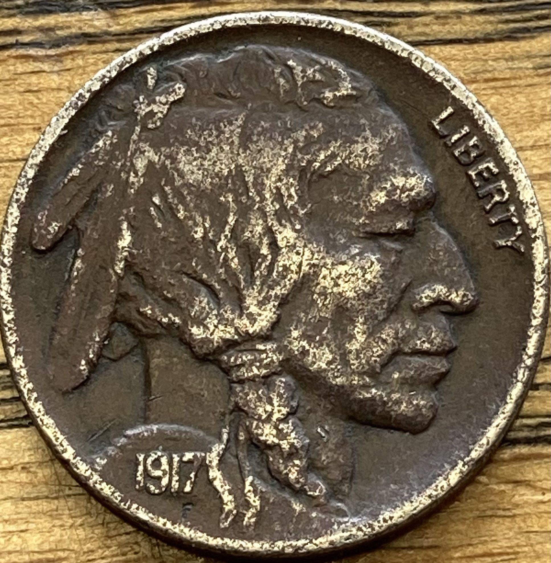1917 buffalo nickel with nice legible date and full horn - For Sale ...