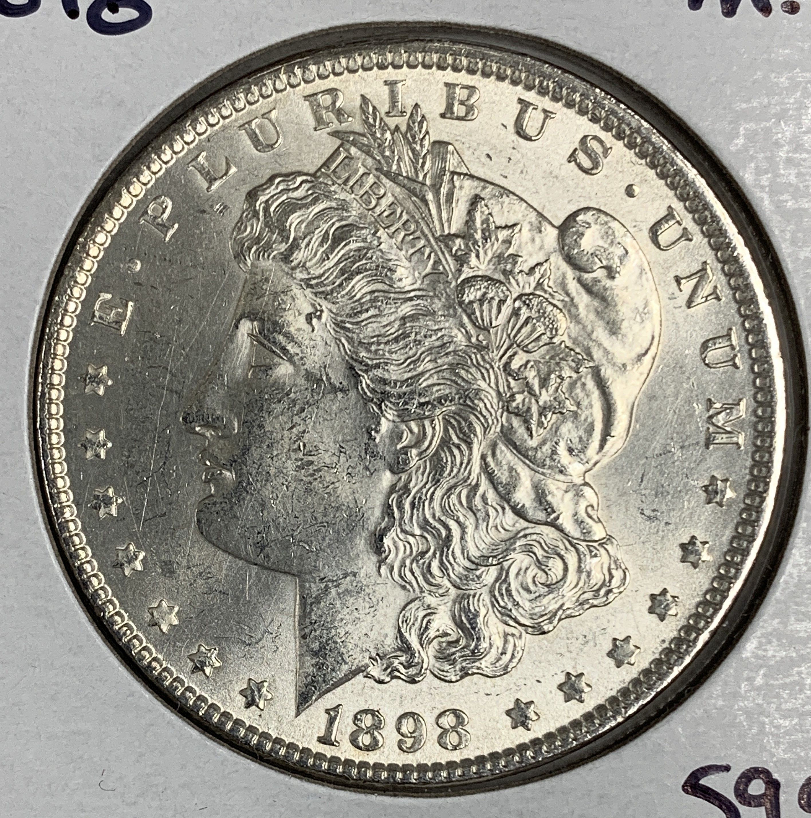 1898 Morgan Silver Dollar, MS60+ (7196) - For Sale, Buy Now Online ...