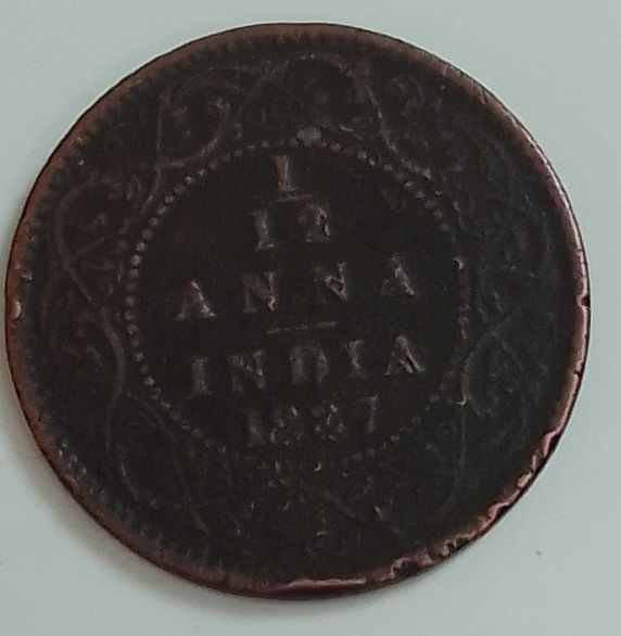G2) 1887 CIRCULATED VICTORIA 1/12 ANNA COIN... - For Sale, Buy Now ...