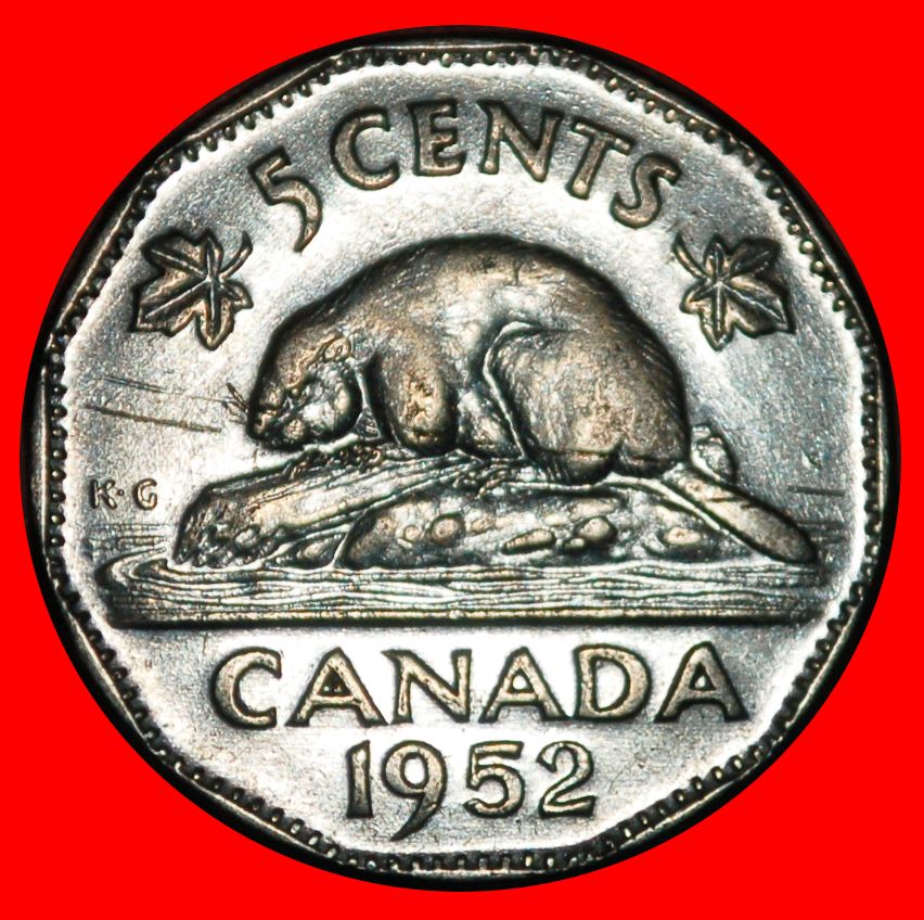 NO INDIA (1951-1952): CANADA ★ 5 CENTS 1952! GEORGE VI (1937-1952 ...
