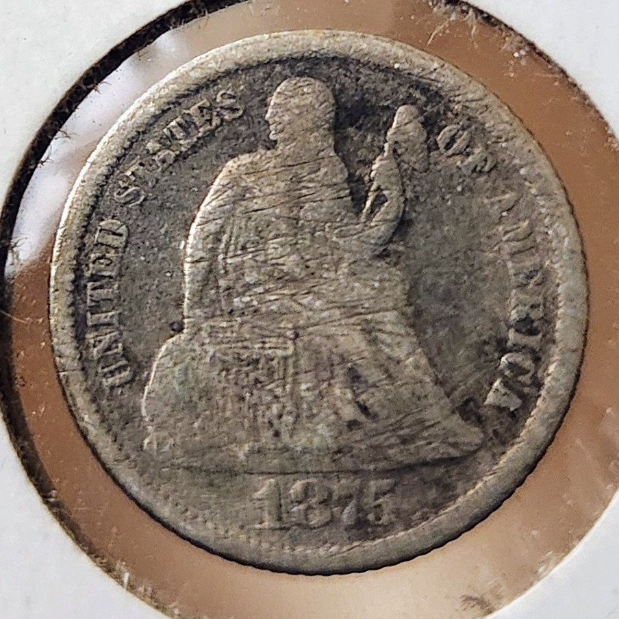 1875-S Seated Liberty Dime - For Sale, Buy Now Online - Item #833755