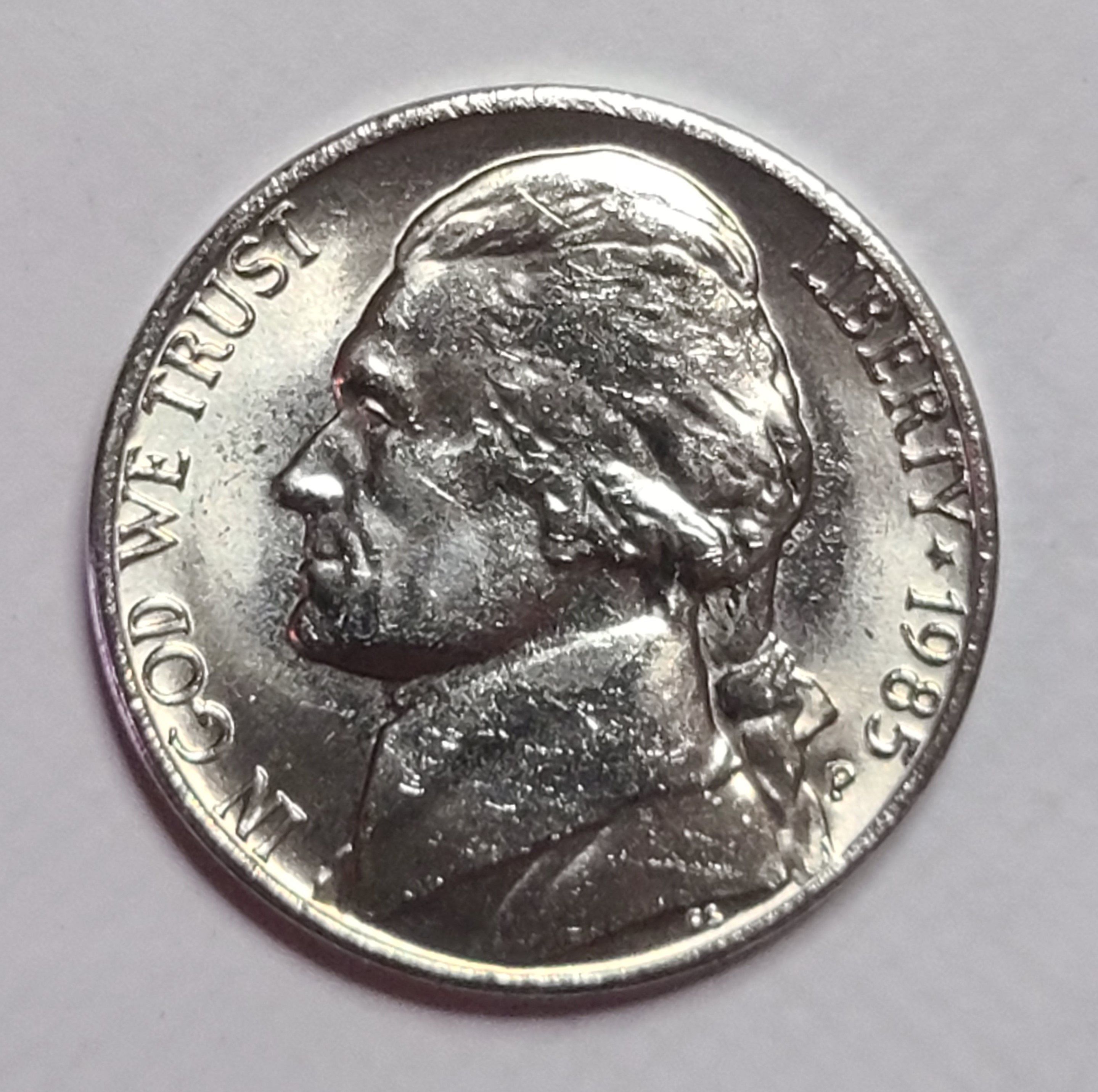 1985-P Jefferson Nickel MS-64 (Near Gem) 1 Step SHARP STRIKE - For Sale ...