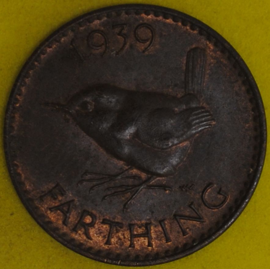 1939 Great Britain Farthing AU+ - For Sale, Buy Now Online - Item #834856