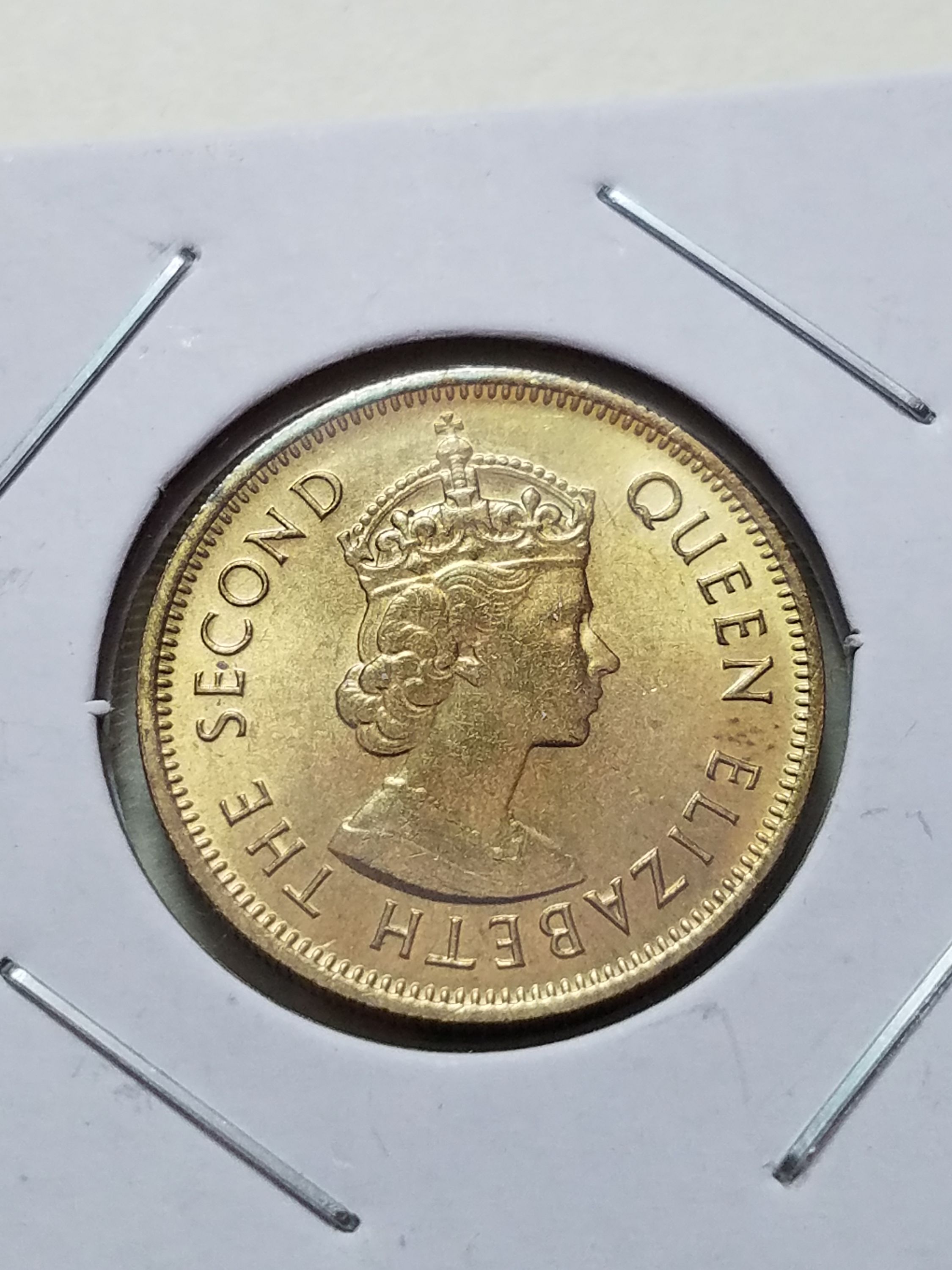 1978 Hong Kong China 10 Cents - Elizabeth II 1st portrait; reeded edge ...