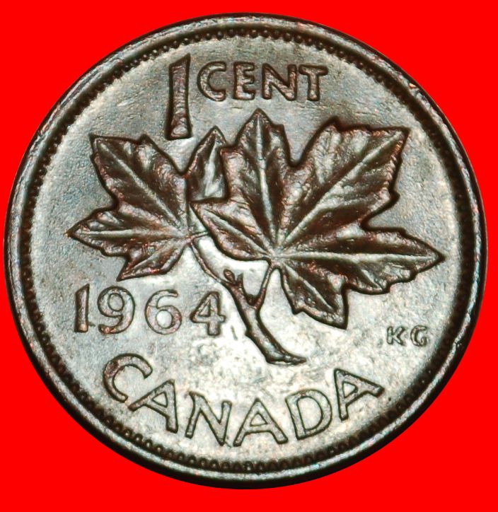 NOT NUDE (1953-1964): CANADA ★ 1 CENT 1964! ELIZABETH II (1953-2022 ...