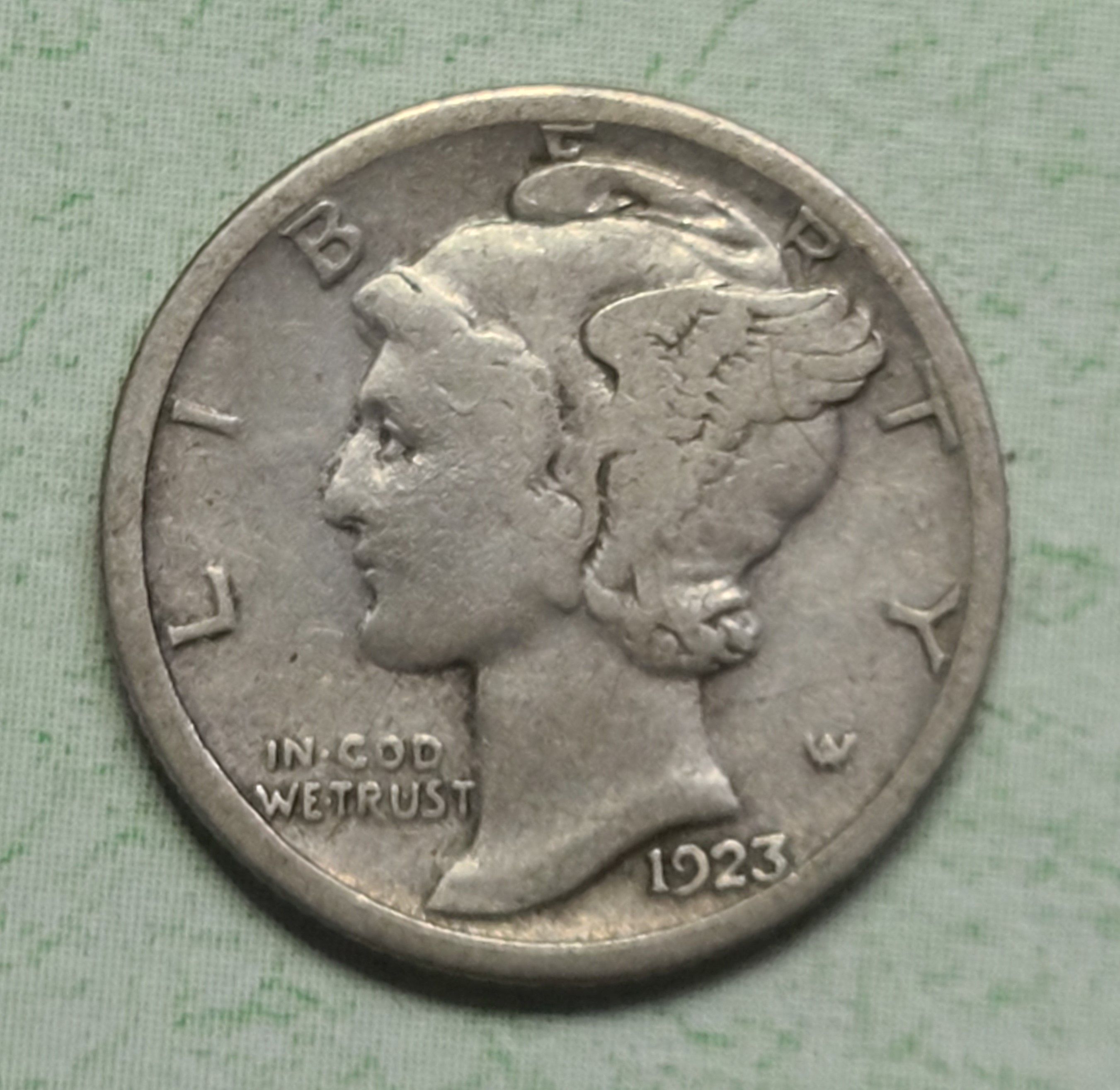1923-S Mercury Dime Fine-15 - For Sale, Buy Now Online - Item #842587