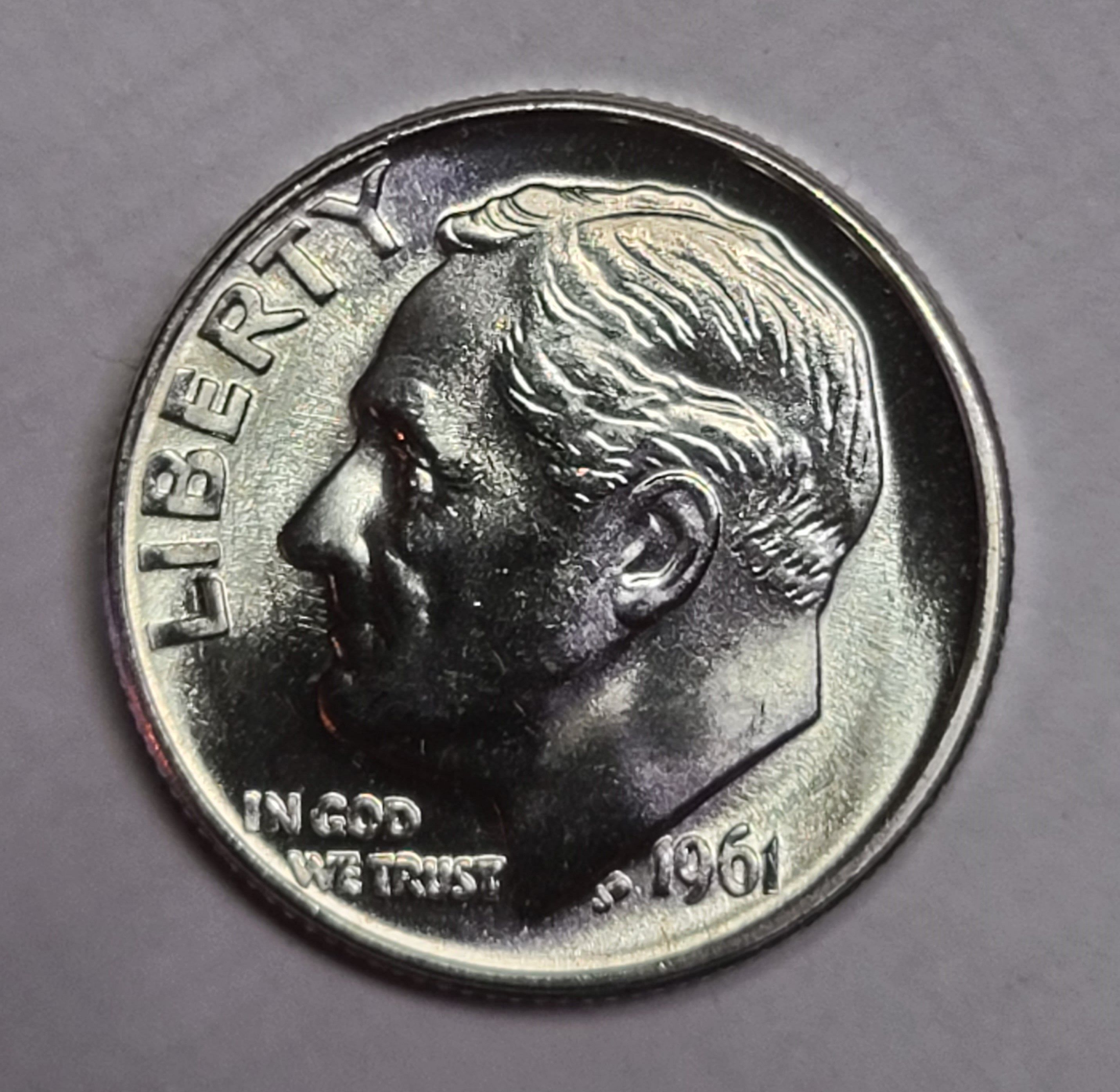 1961 Roosevelt Dime MS-65 (GEM) - For Sale, Buy Now Online - Item #843926