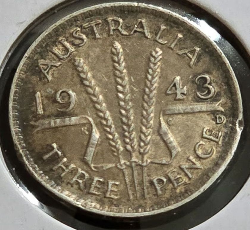 1943D Australian *SILVER* Three Pence Coin - For Sale, Buy Now Online ...