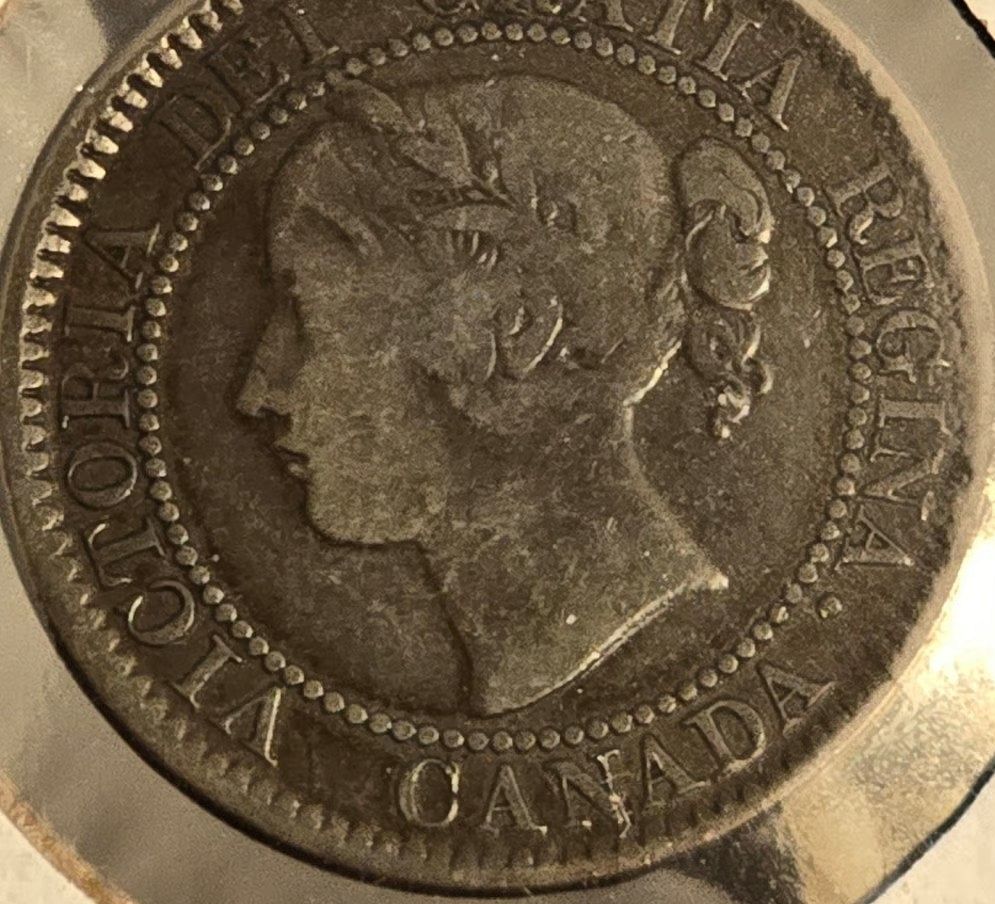 1859 Canada One Cent Queen Victoria Laurel Wreath 25.4mm Coin - For ...