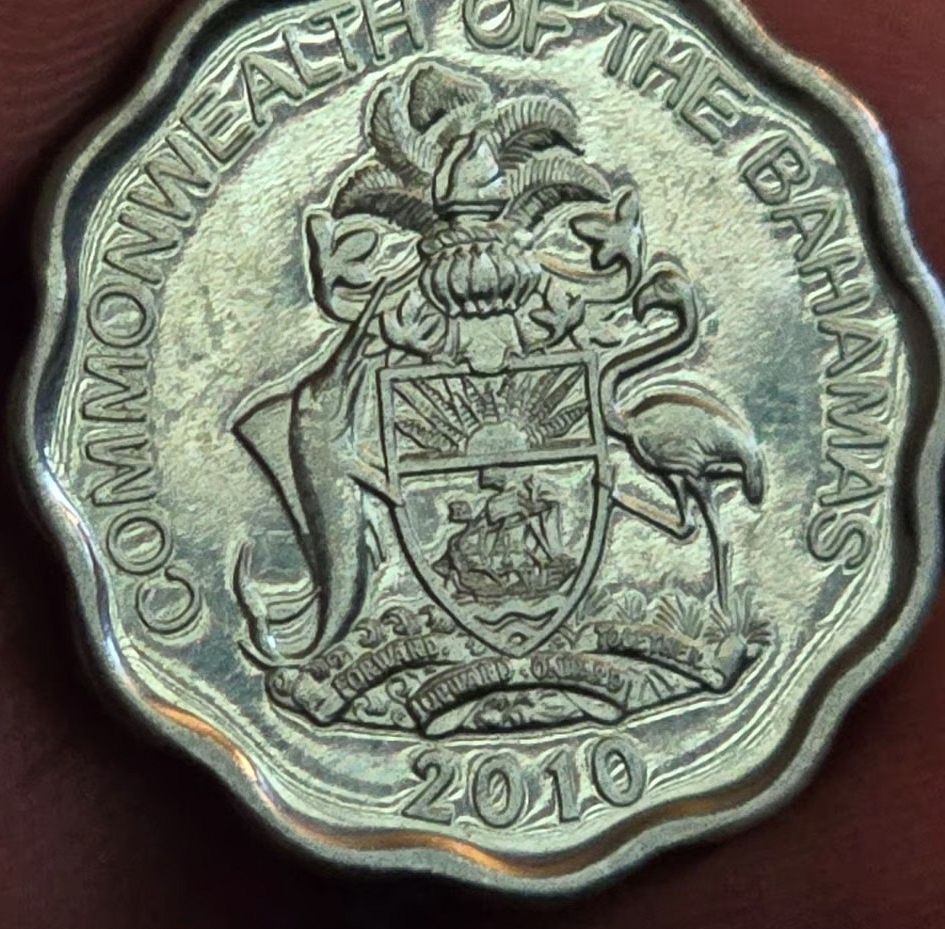 Gem UNC Bahamas 2010 10 Cents~Bone Fish~Scalloped Coin~GREAT LUSTER ...