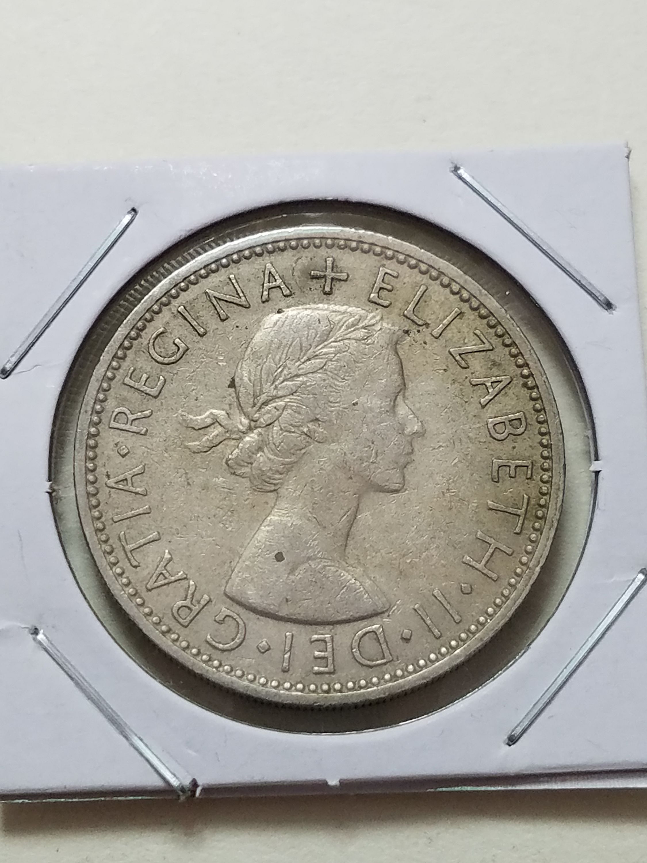 1961 UK 2 Shillings - Elizabeth II 1st portrait; no 'BRITT:OMN' United ...