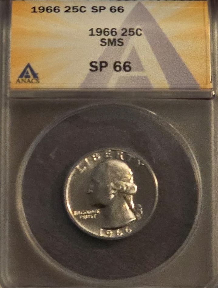 1966 Washington Quarter - ANACS GRADED SP66! - For Sale, Buy Now Online ...