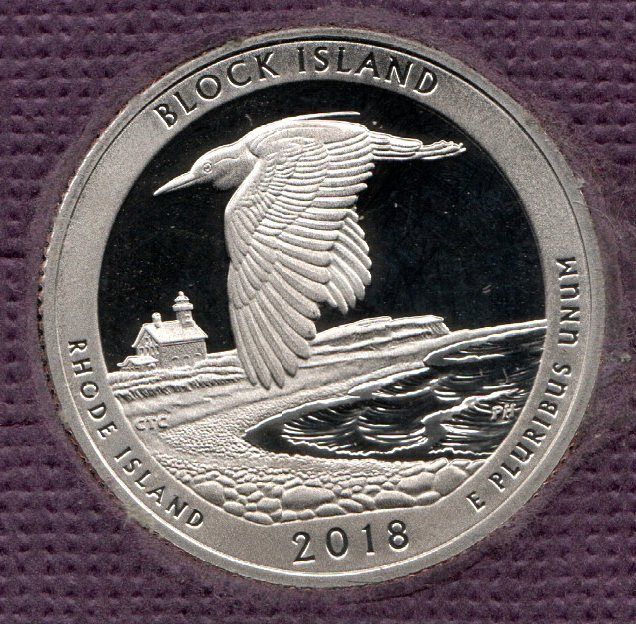 2018 S Block Island America The Beautiful Quarters: Proof -#10-010 ...