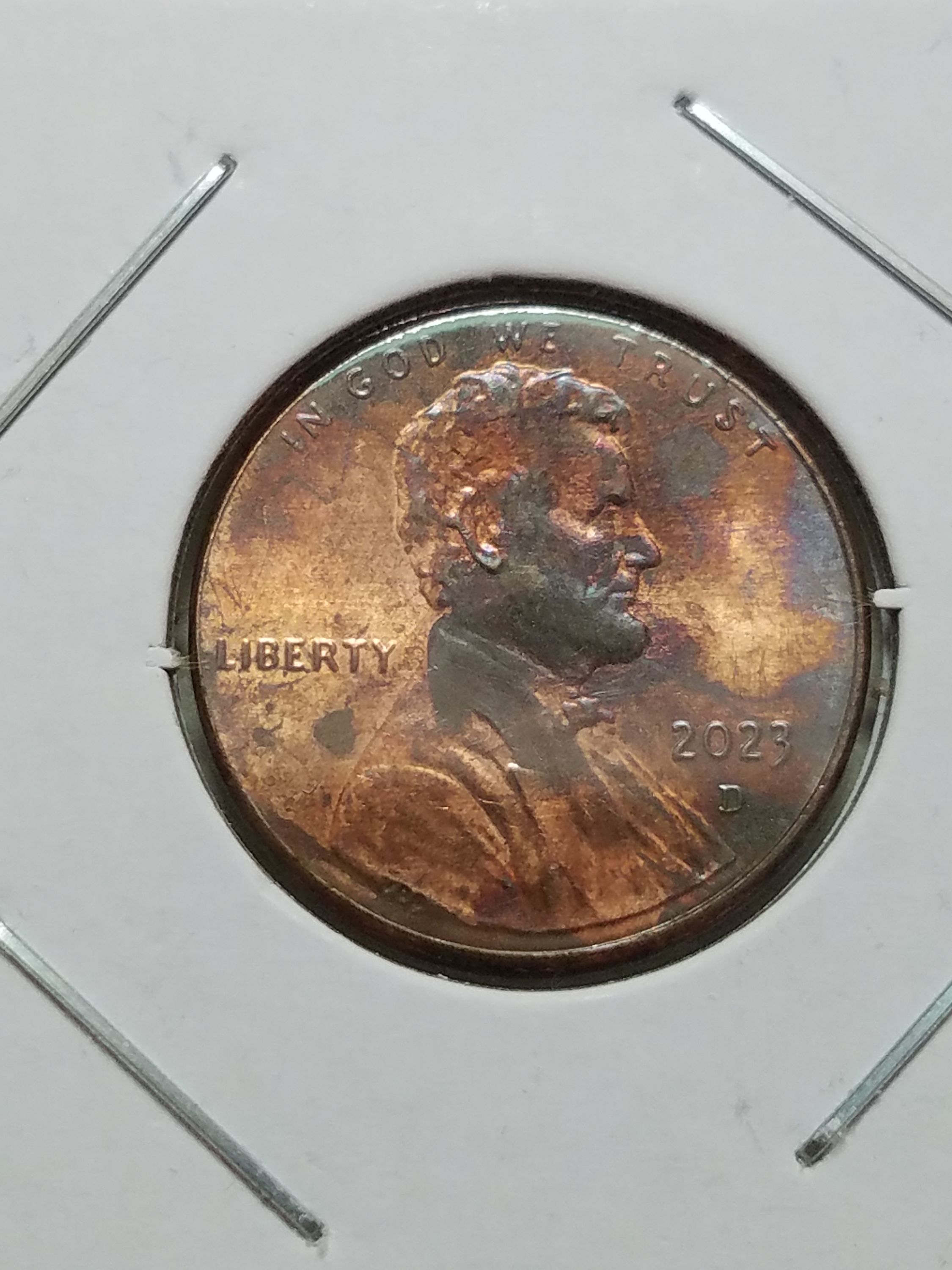 2023 D Lincoln Shield Cent Penny SPIKED HEAD Die Break Error - For Sale ...