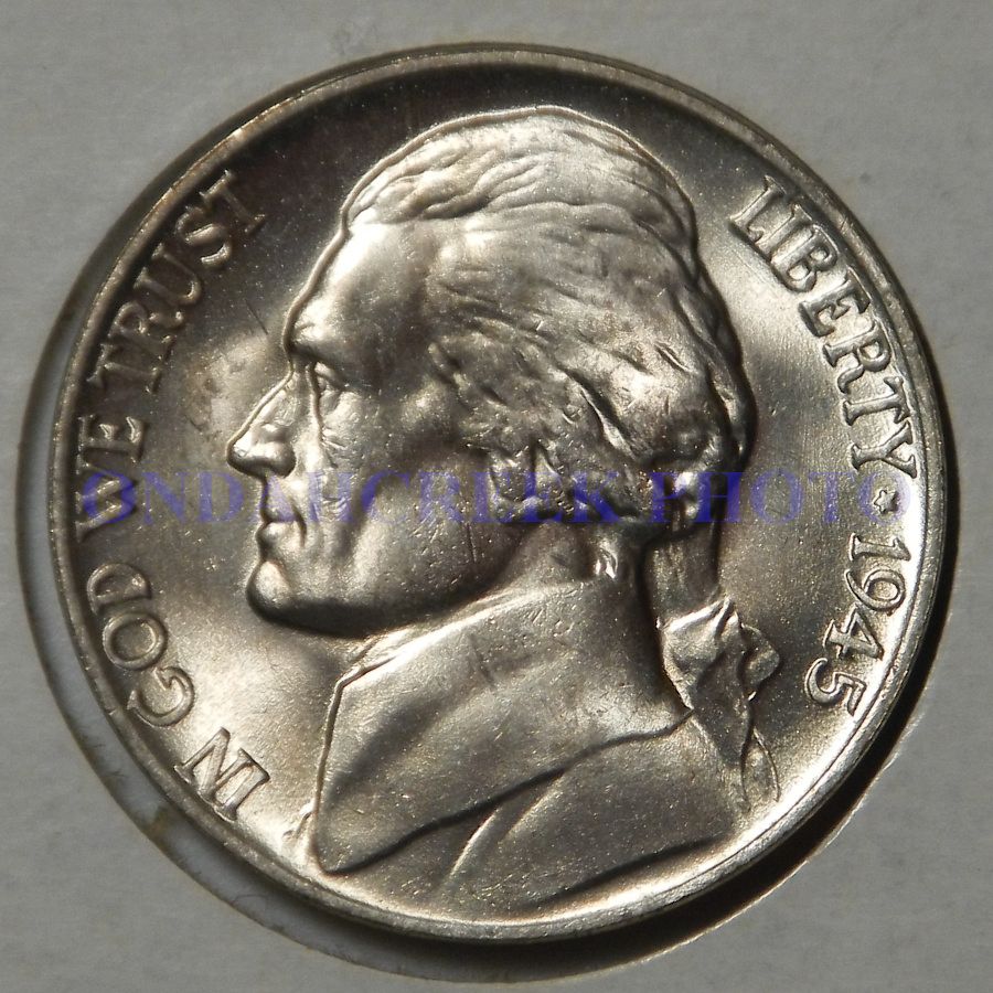 1945-P Jefferson Nickel w Tiny Obverse Lamination - For Sale, Buy Now ...