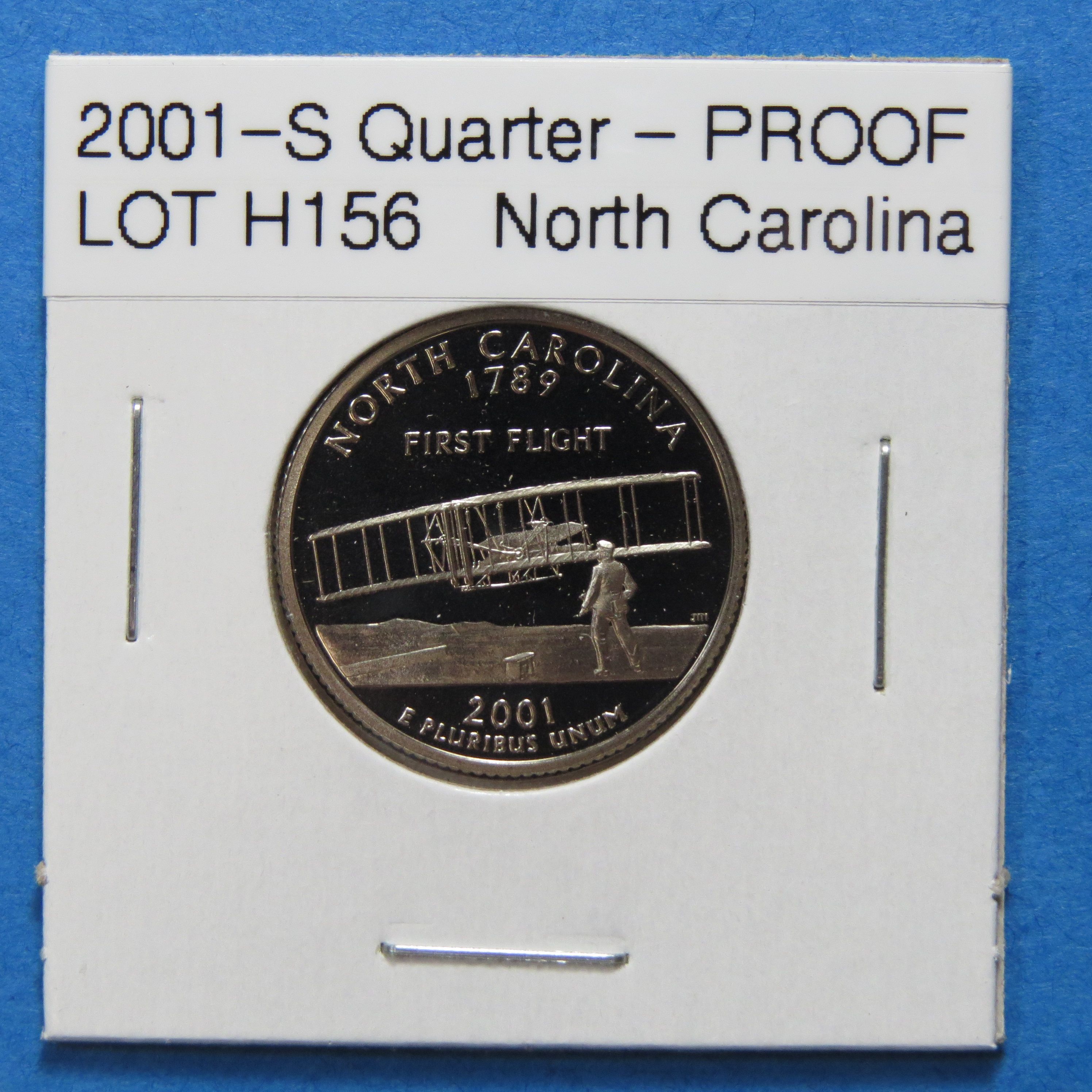 2001-S NORTH CAROLINA STATE QUARTER (PROOF QUARTER) LOT H156 - For Sale ...