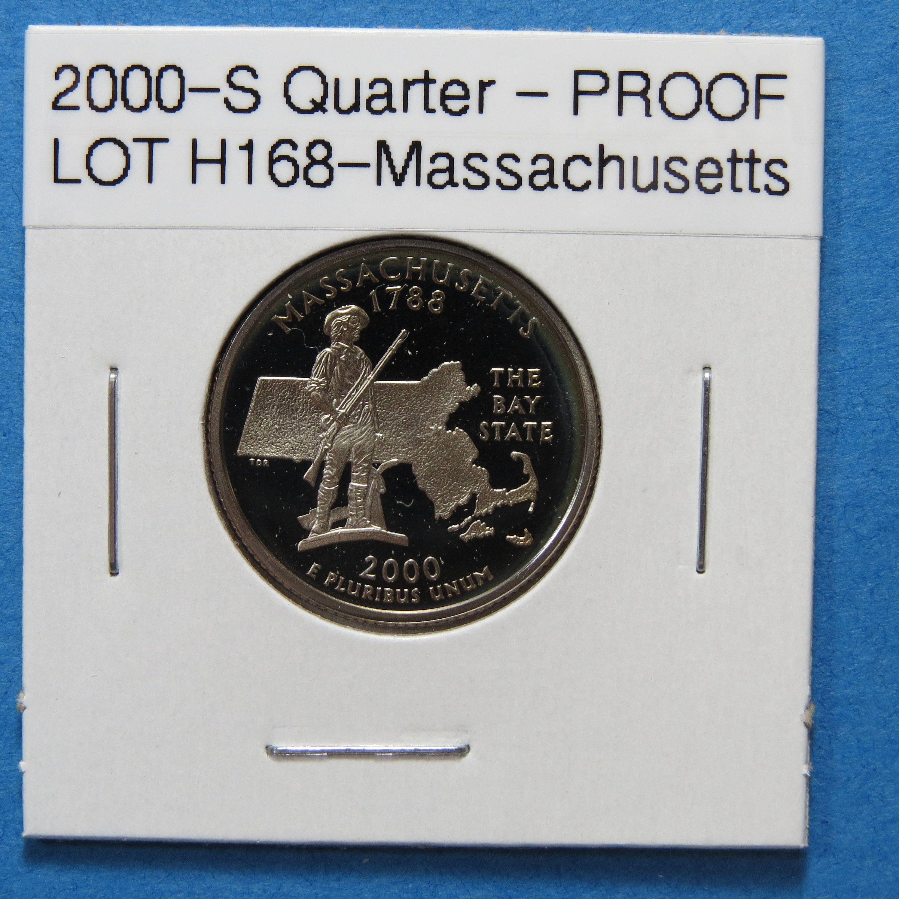 2000-S MASSACHUSETTS STATE QUARTER (PROOF QUARTER) LOT H168 - For Sale ...