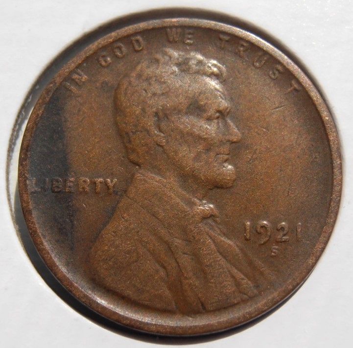 1921 S Lincoln Cent, Low Mintage, EXTRA FINE details (21S-3) - For Sale ...