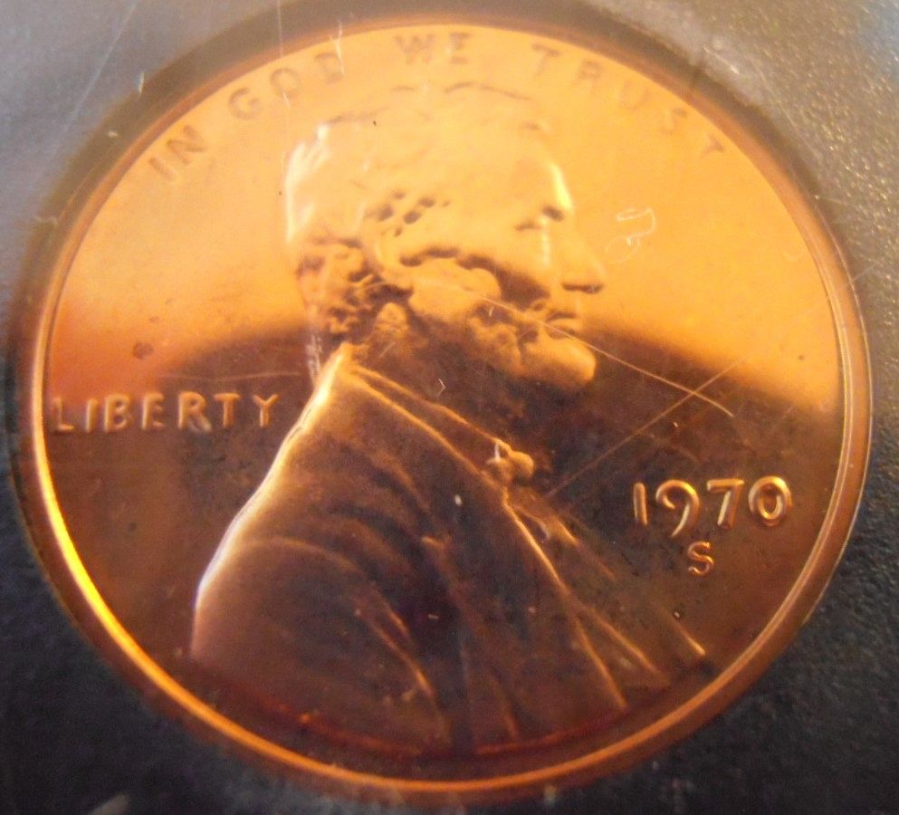 1970 S Small Date Lincoln Cent AND 40% Silver Kennedy half in a PROOF ...