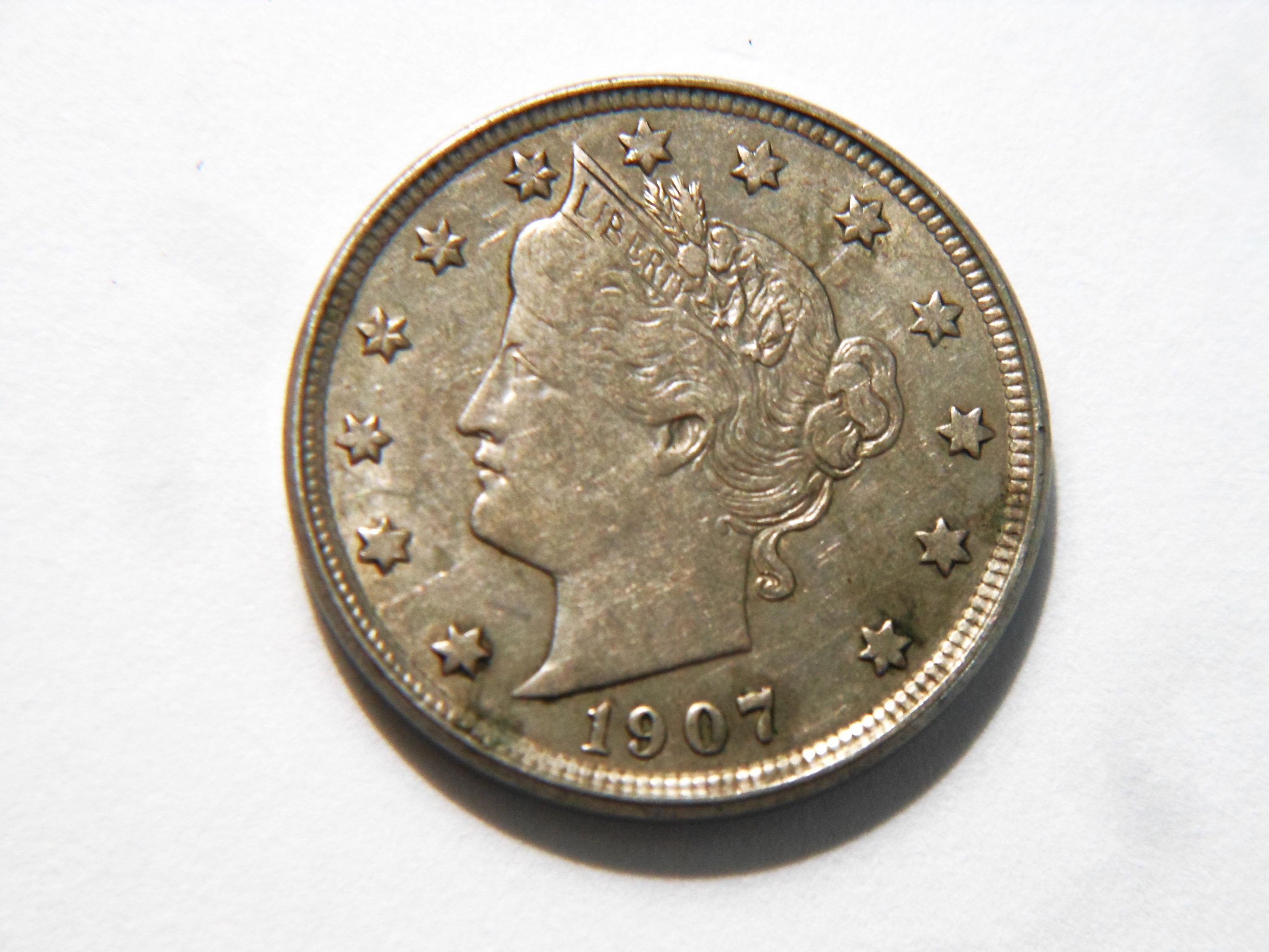 1907 Liberty V Nickel with AU Luster - For Sale, Buy Now Online - Item ...
