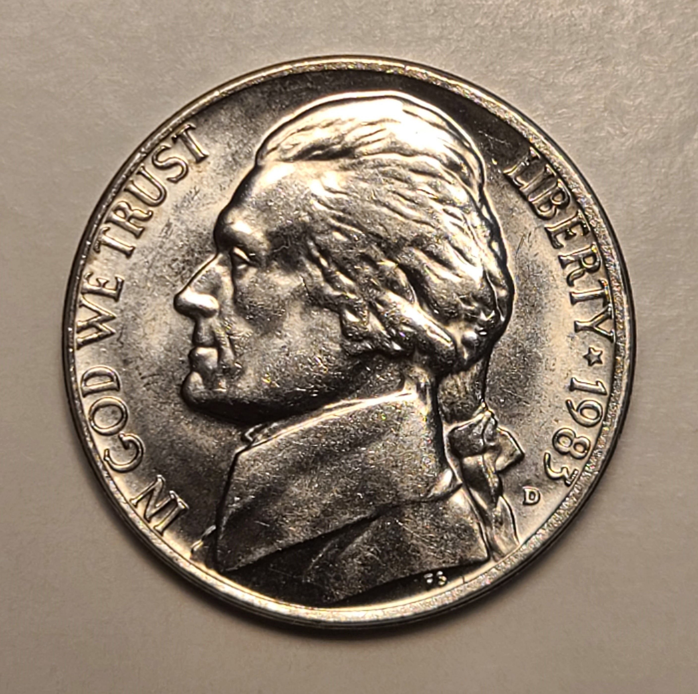 1983-D Jefferson Nickel MS-64 (Near Gem) Strong Strike - For Sale, Buy ...