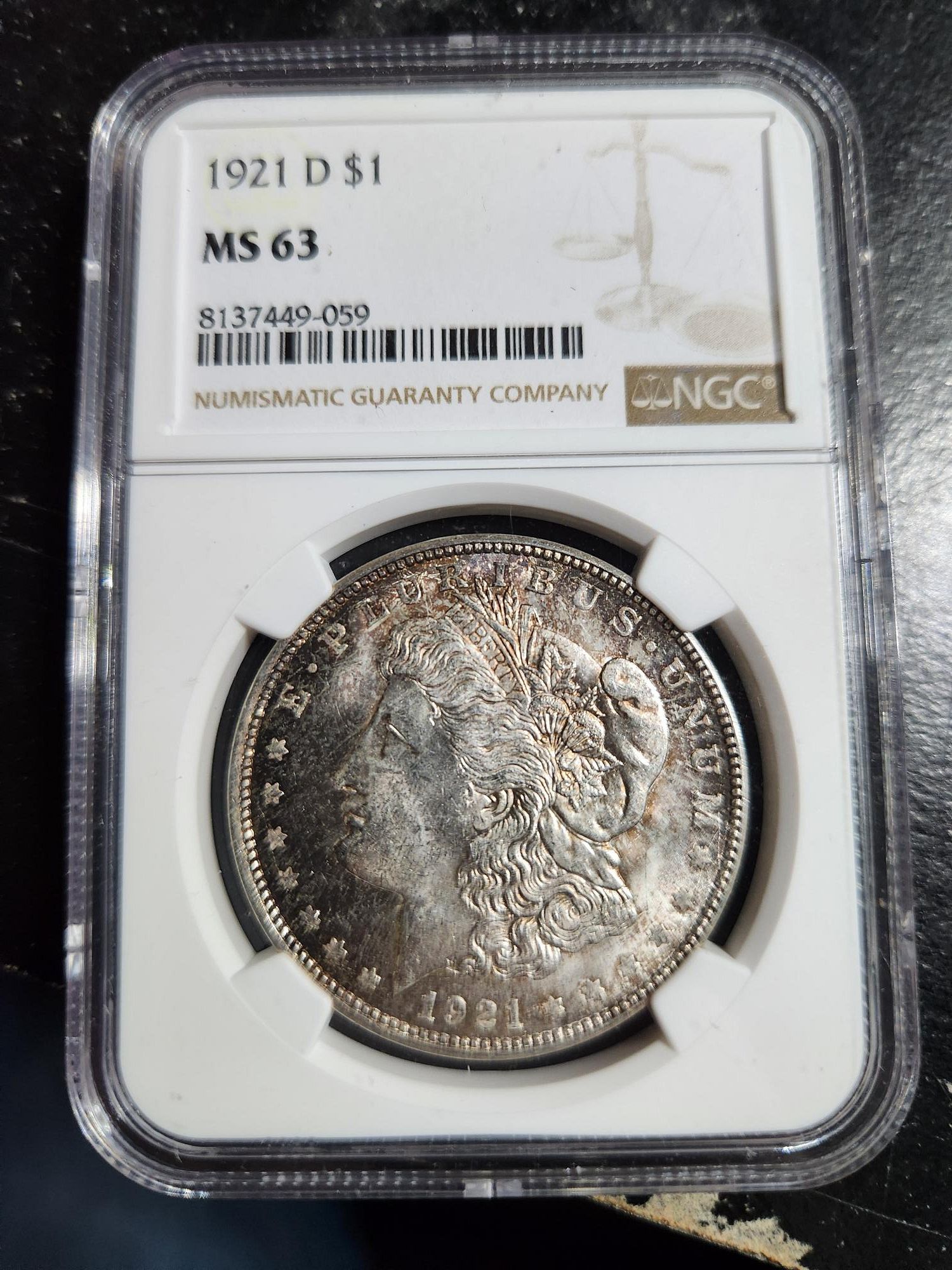 1921 D MORGAN SILVER DOLLAR NGC MS63 - For Sale, Buy Now Online - Item ...