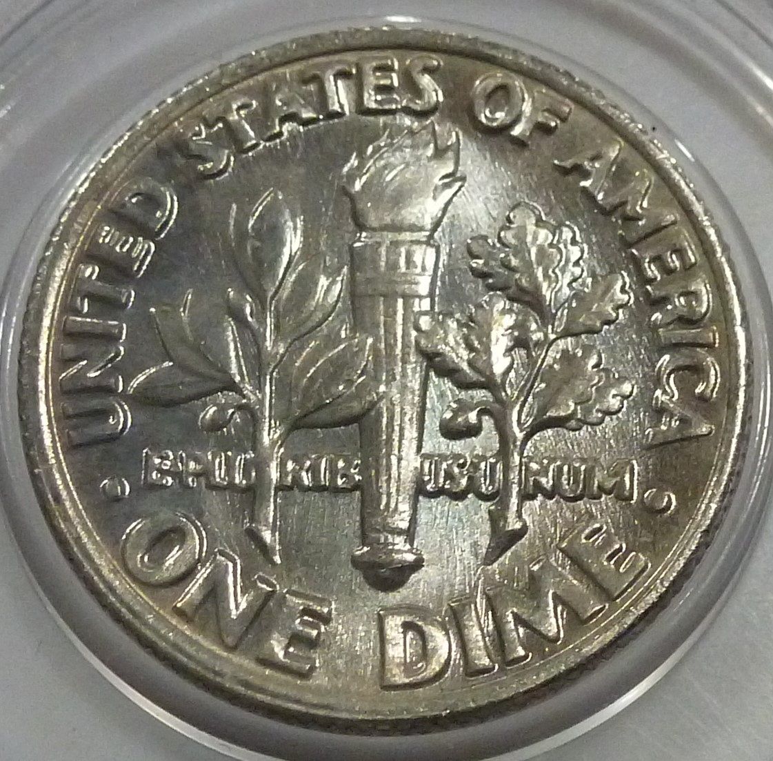 1982 NO MINTMARK ROOSEVELT DIME WITH FULL BANDS MS- 65 VERY RARE ( P ...