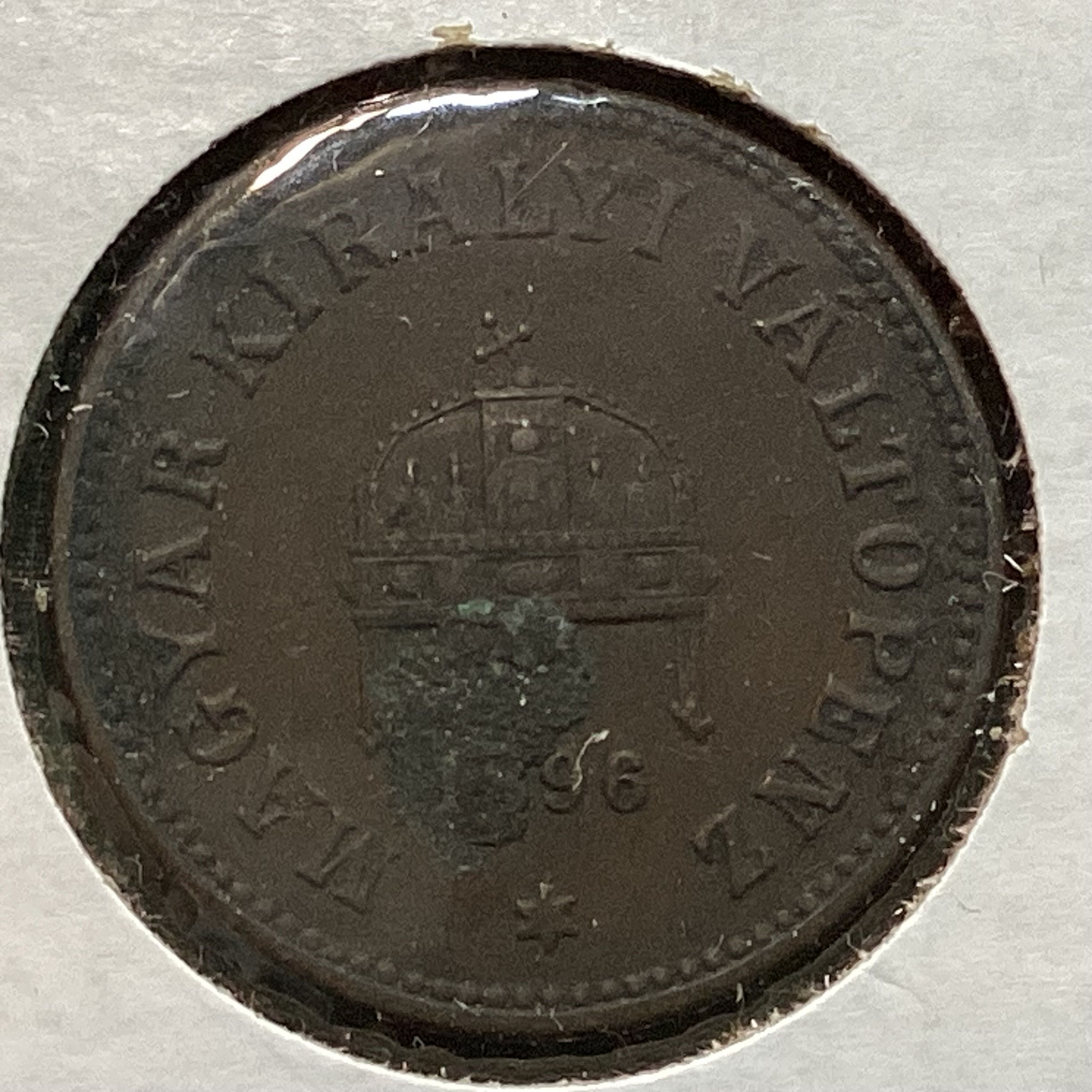 1896 Hungary Bronze 2 Filler - For Sale, Buy Now Online - Item #859055