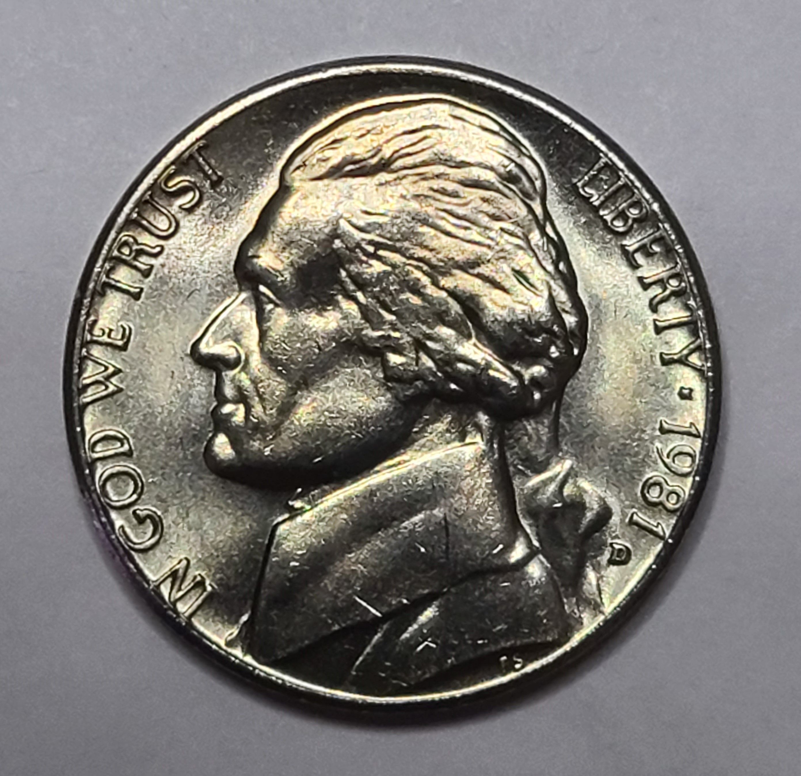 1981-D Jefferson Nickel MS-64 (Near Gem) SHARP STRIKE - For Sale, Buy ...