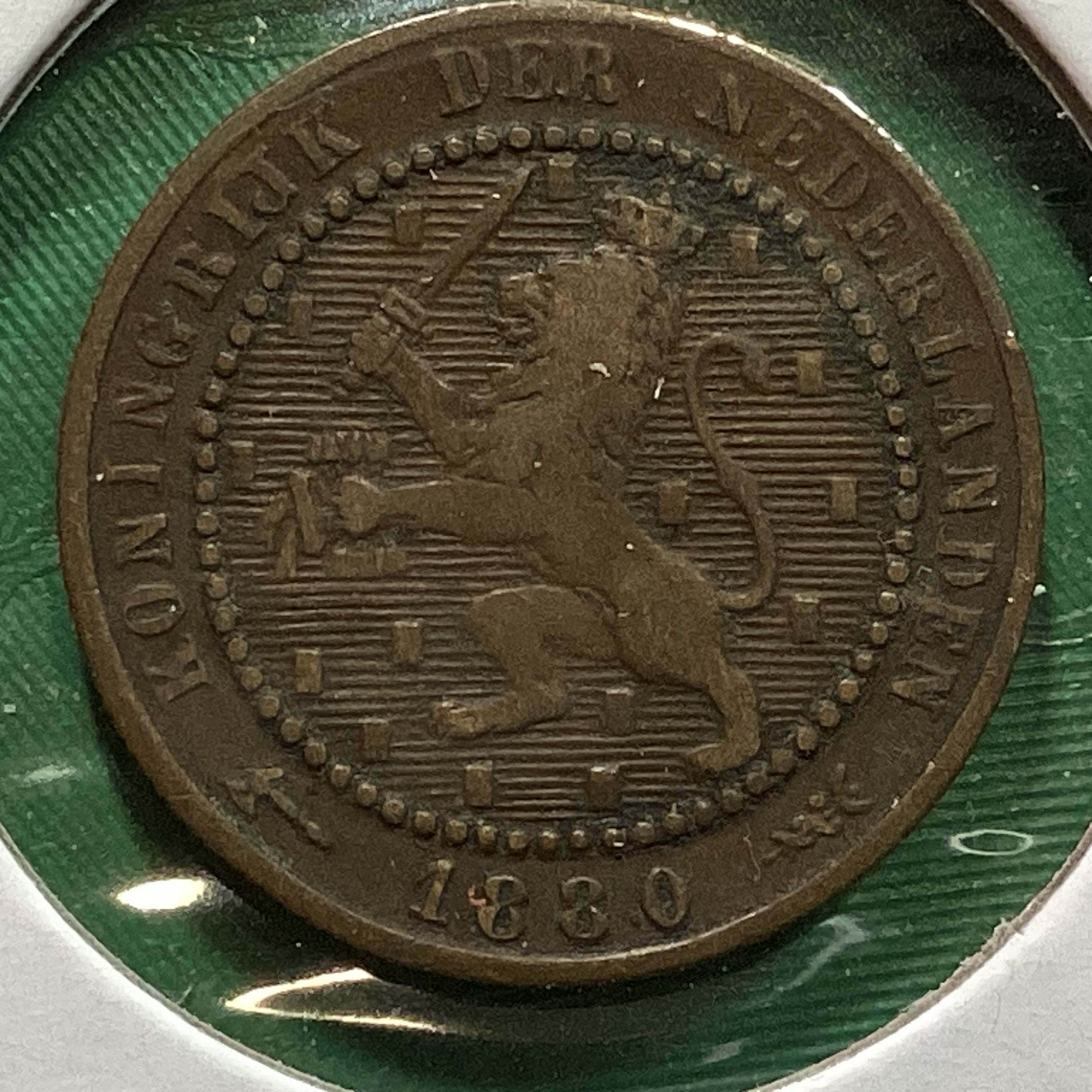 1880 Netherlands 1 Cent - For Sale, Buy Now Online - Item #862740