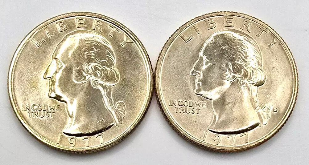 1977 P & D Washington Quarters from Mint Cello ***BU*** - For Sale, Buy ...