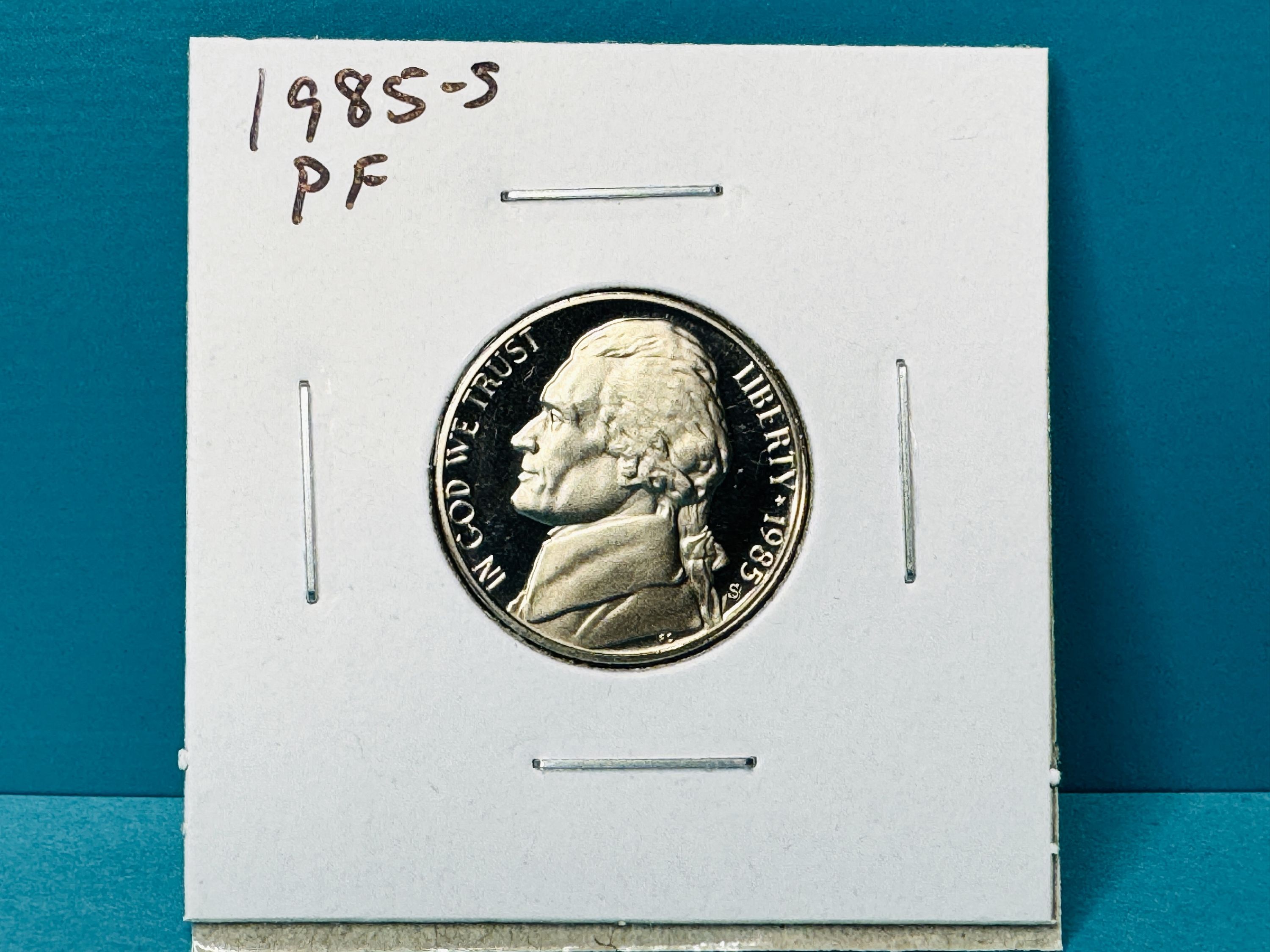1985-S Proof Jefferson Nickel - For Sale, Buy Now Online - Item #866294