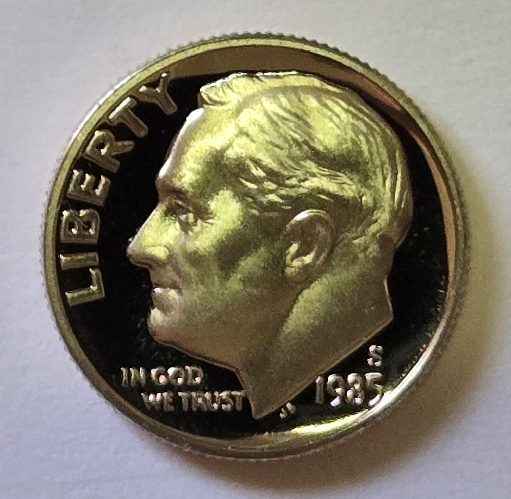 1985-S Roosevelt Dime Proof-65 (Near Gem) Full Bands - For Sale, Buy ...