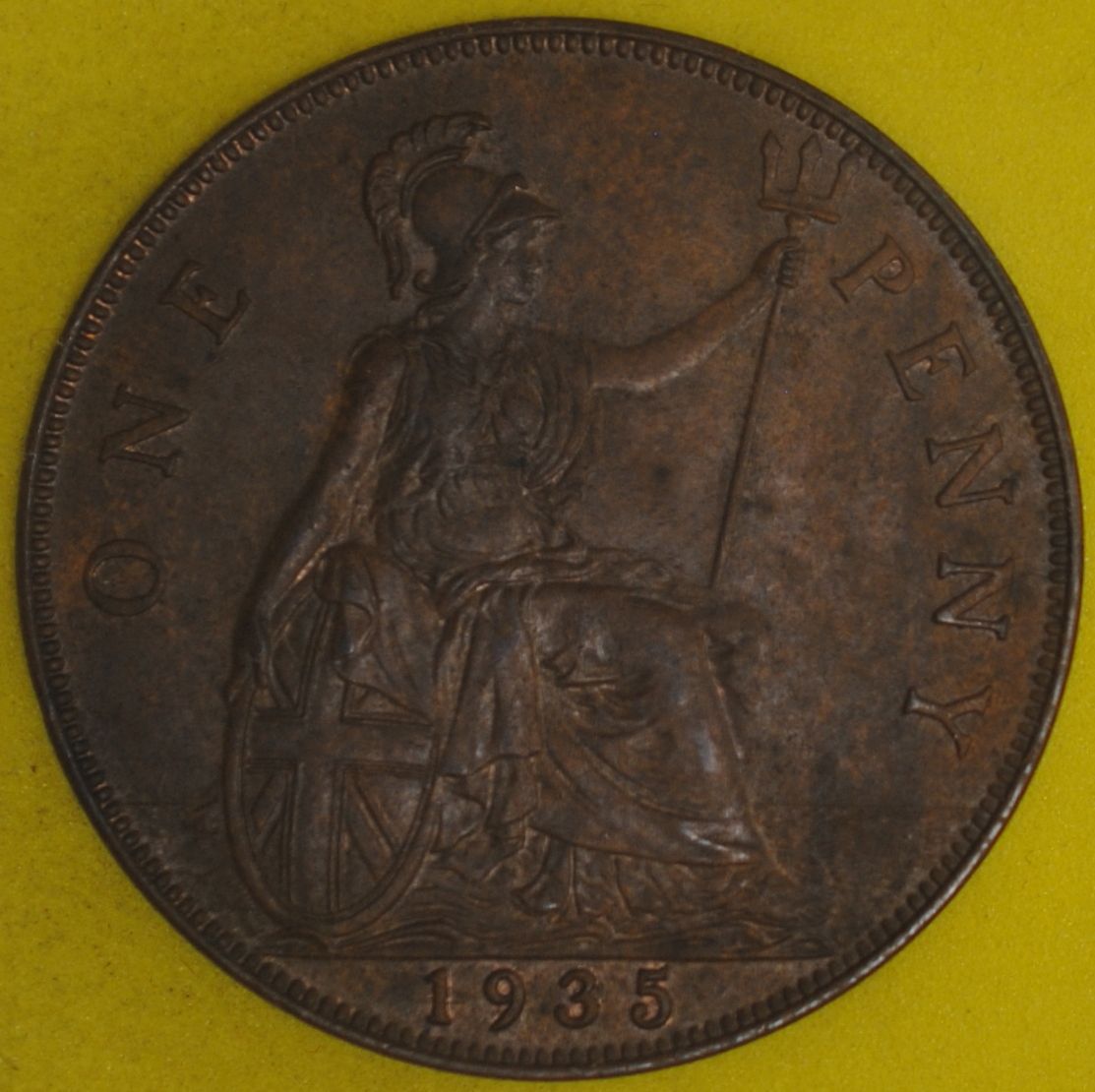 1935 Great Britain Penny AU - For Sale, Buy Now Online - Item #869244