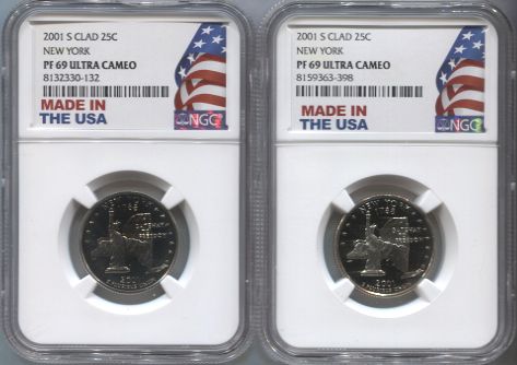 2 - 2001 - S NORTH CAROLINA Statehood Quarter - NGC - PF 69 UCAM - For ...