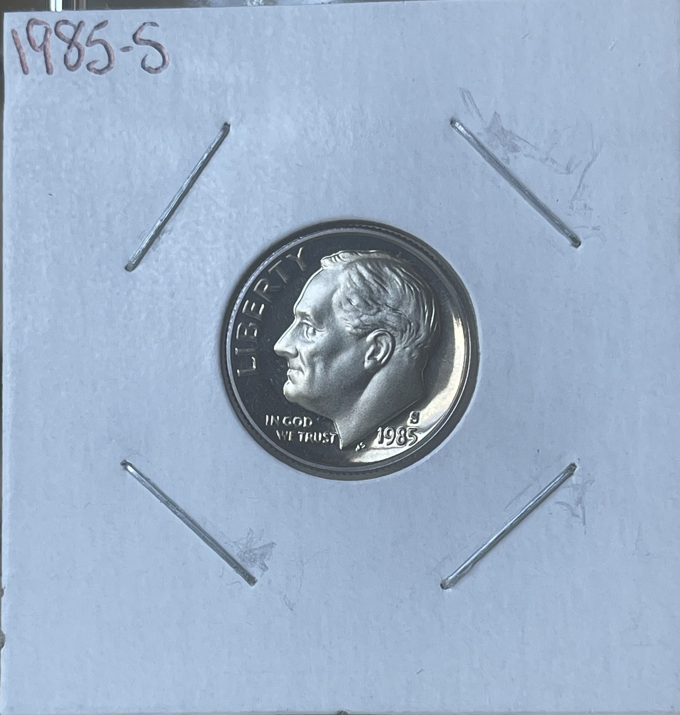 1985-S Roosevelt Proof Clad Dime • Gorgeous Proof Pulled Directly from ...