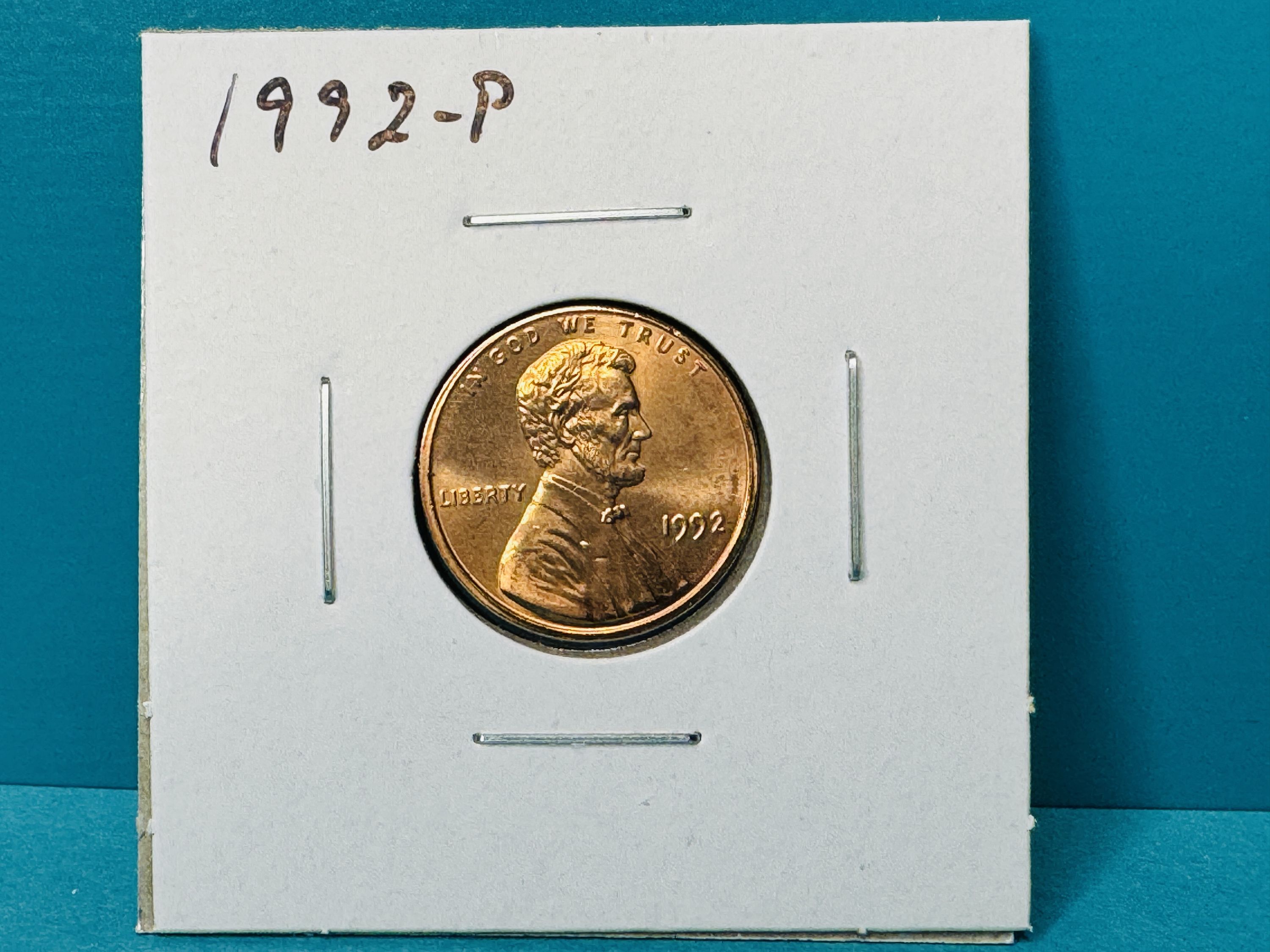 1992-P Lincoln Memorial Cent - For Sale, Buy Now Online - Item #871981