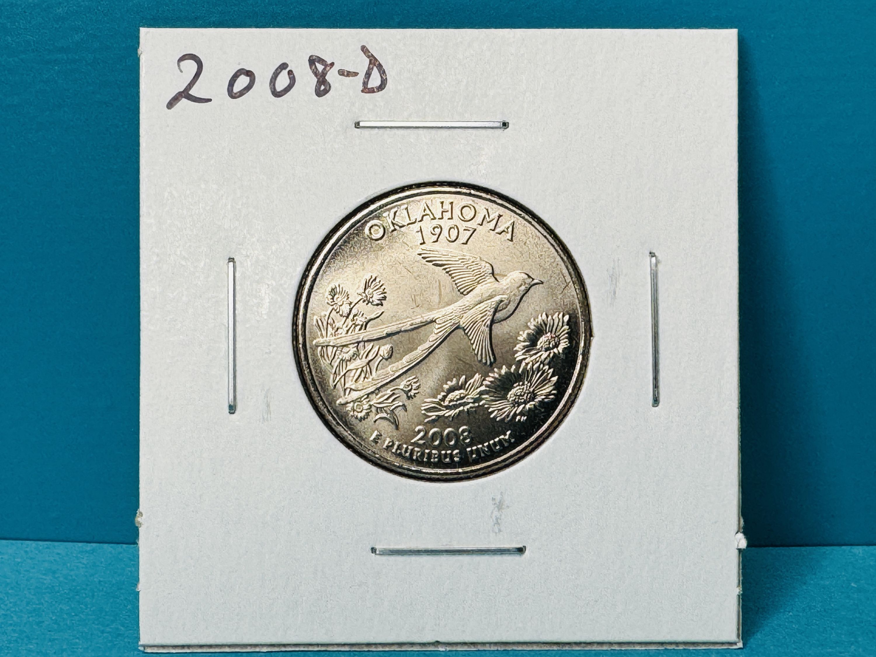 2008-D Oklahoma 50 State Quarter - For Sale, Buy Now Online - Item #872795