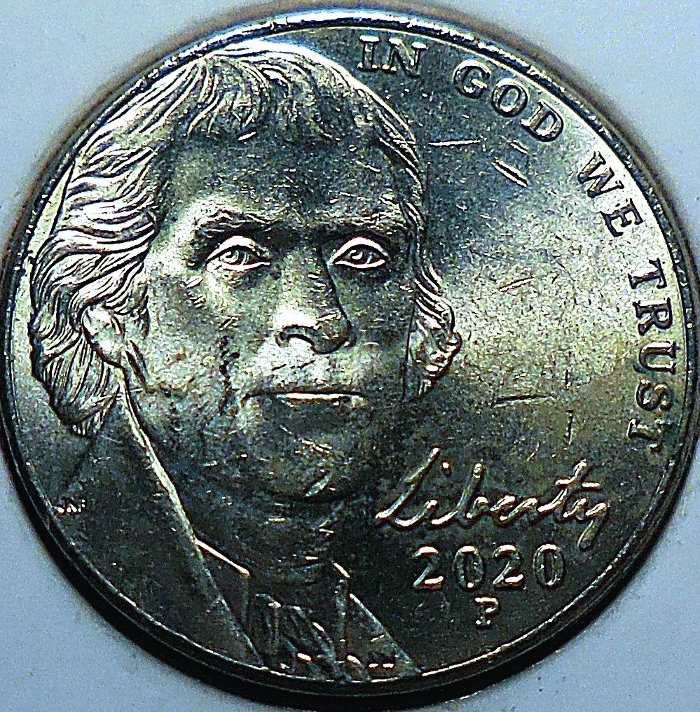 2020-P Jefferson Nickel with Die Chip Error - For Sale, Buy Now Online ...