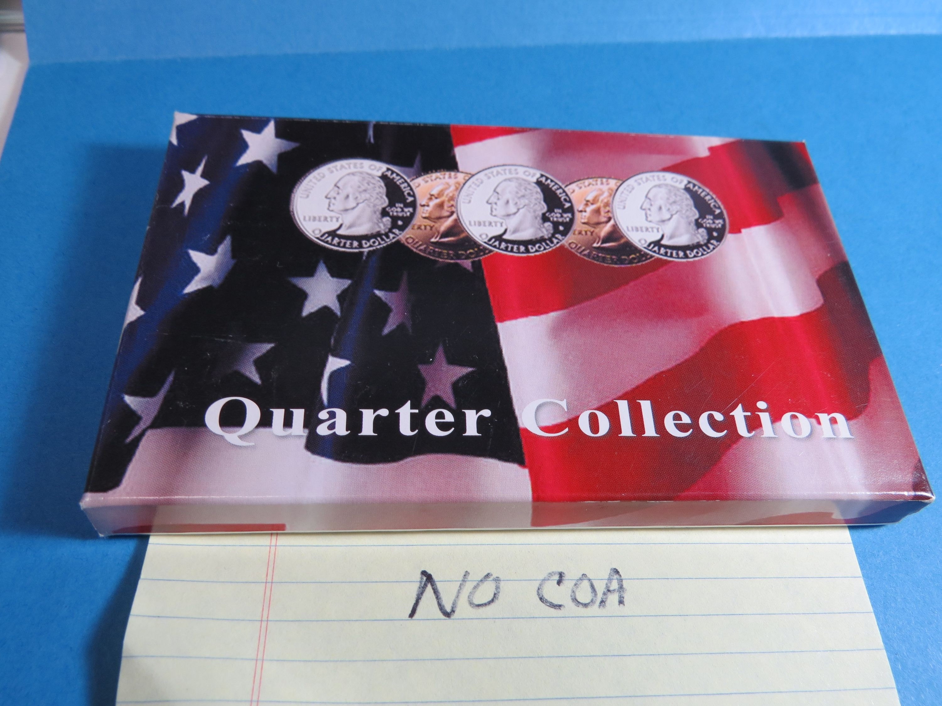 2002-D UNCIRCULATED STATE QUARTER 5-COIN SET - LAYERED IN PURE 14K GOLD ...
