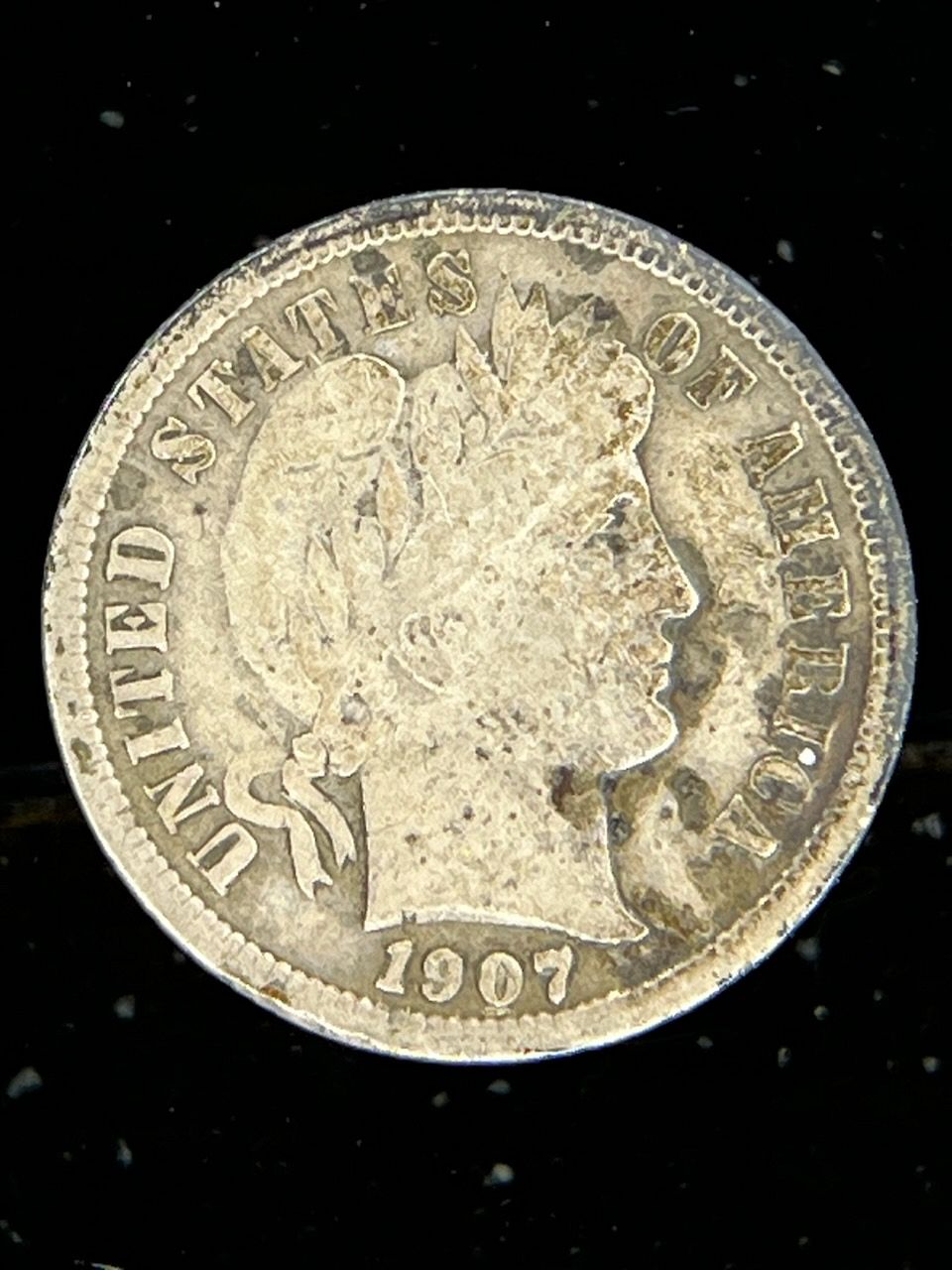 1907-S Barber Dime - For Sale, Buy Now Online - Item #876506